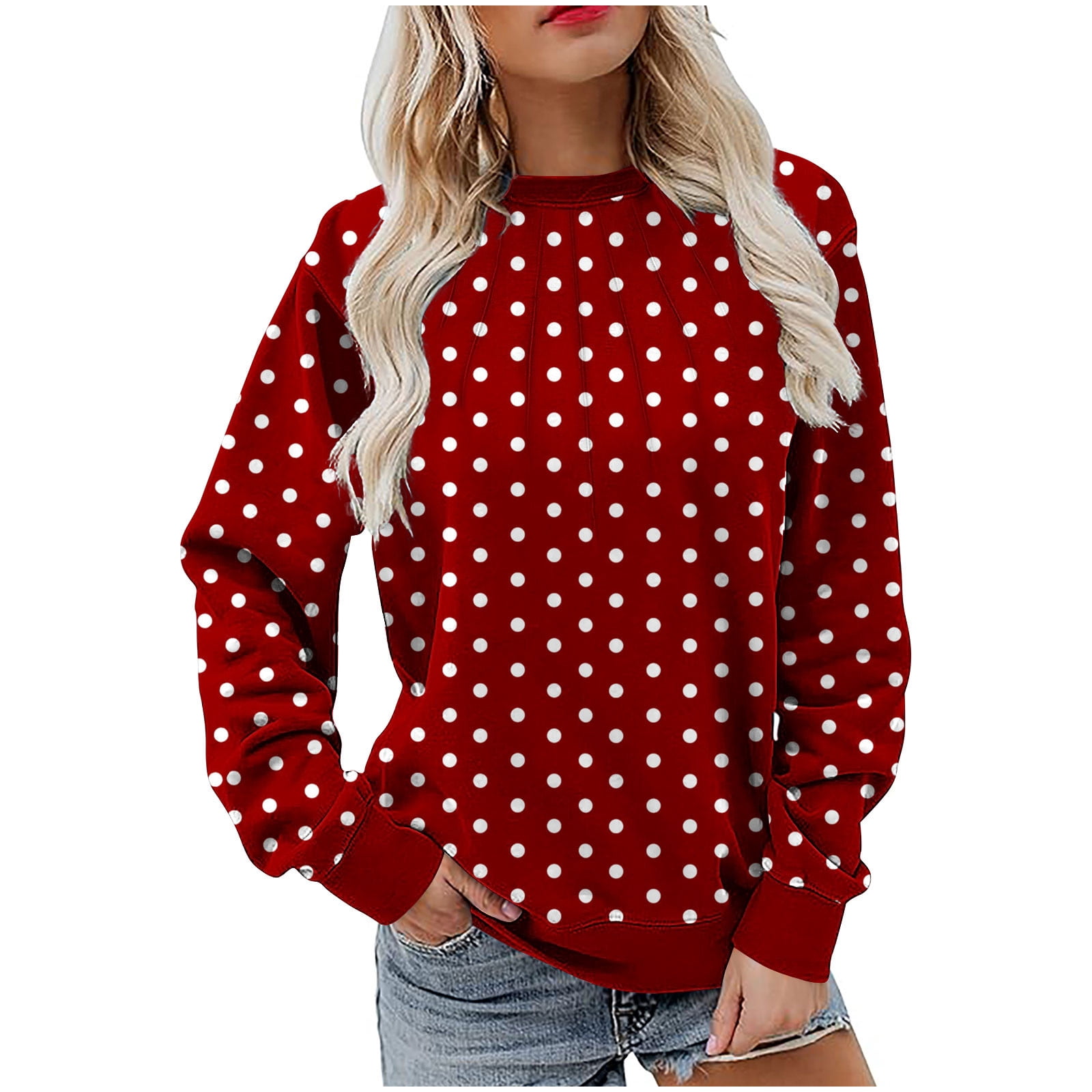 Babcutegg Sweatshirts for Women Long Sleeve Warm Graphic Tee Womens ...