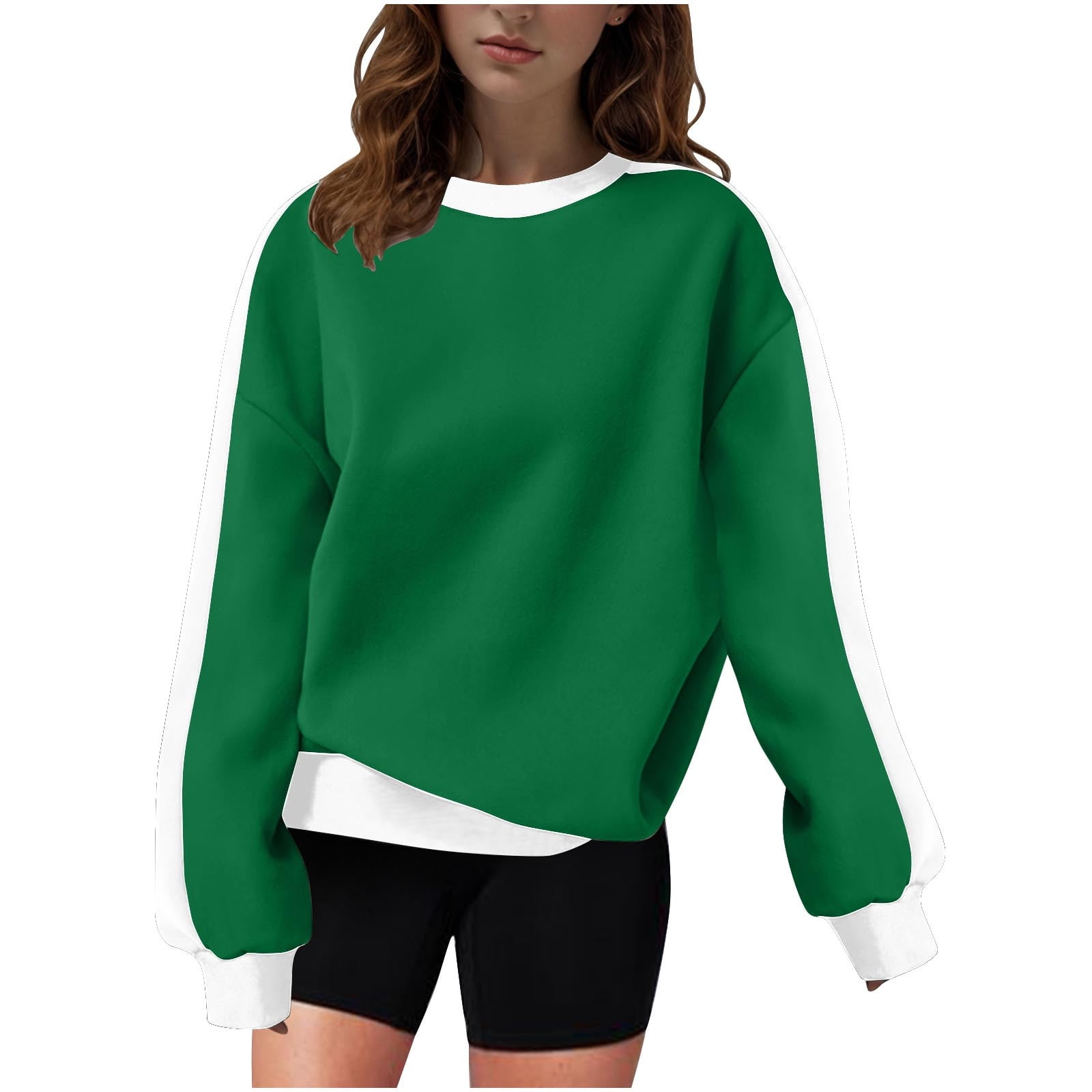 Babcutegg Sweatshirts for Women Pullover Long Length Color Blocked ...