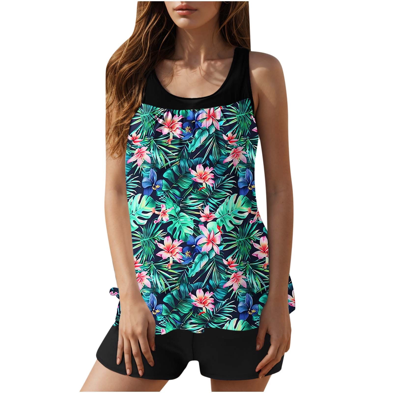 Babcutegg Tankini Swimwear for Women Sleeveless Tank Tops Bathing Suits ...