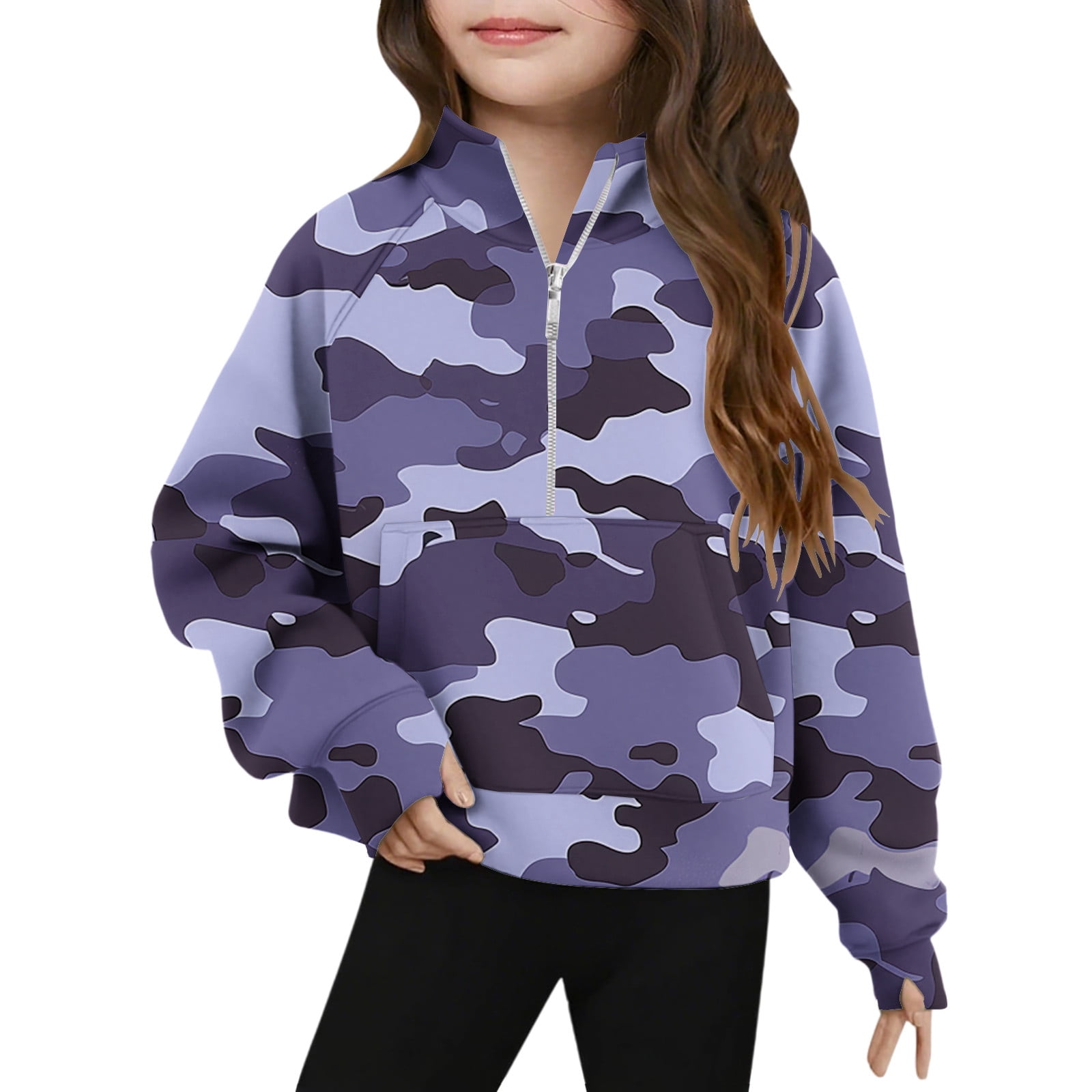 Babcutegg Teen Girls Hoodies Side Pockets Long Sleeve Floral Print ...