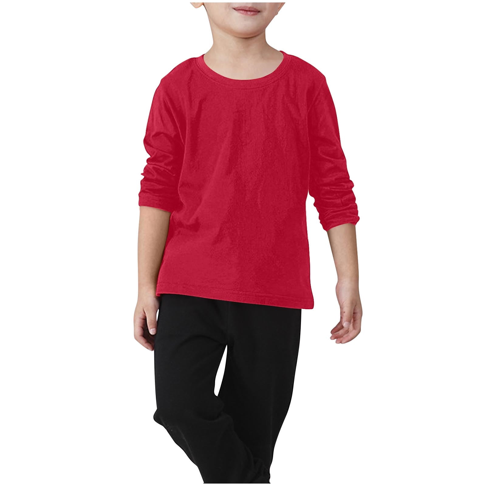 Babcutegg Toddler Boys Shirts Crew Neck Long Sleeve Cotton Tops for ...