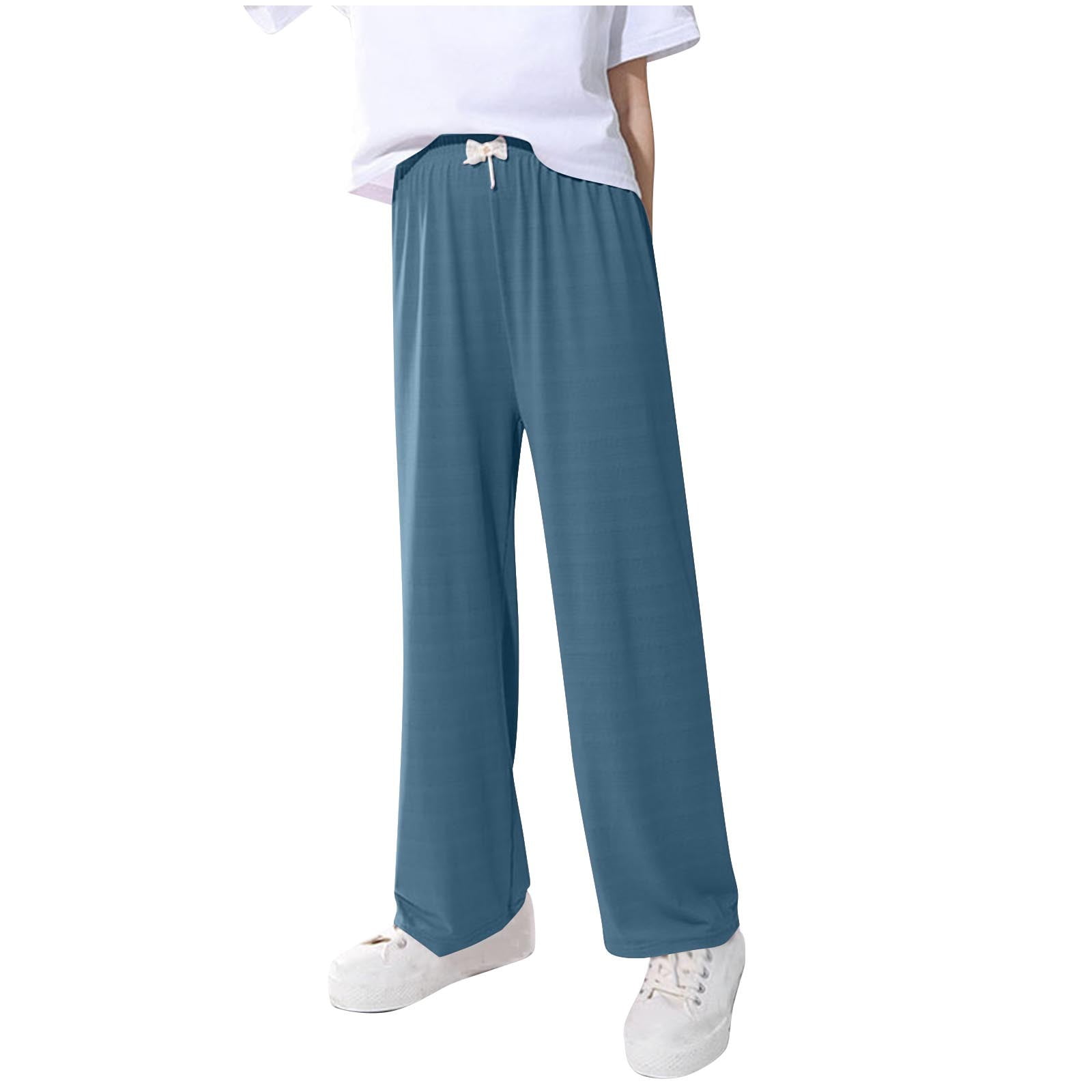 Babcutegg Toddler Girls Long Pants Regular Fit Side Pockets High Waist ...