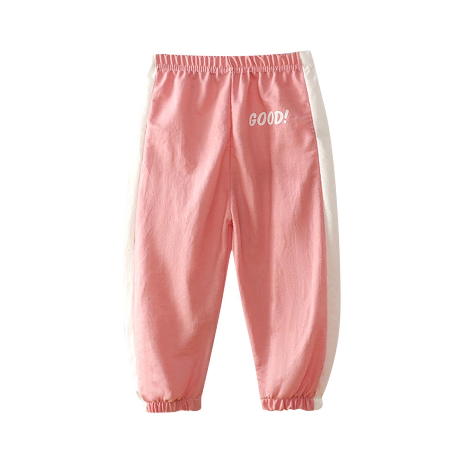 Babcutegg Toddler Girls Long Pants Relaxed Fit Side Pockets High Waist ...