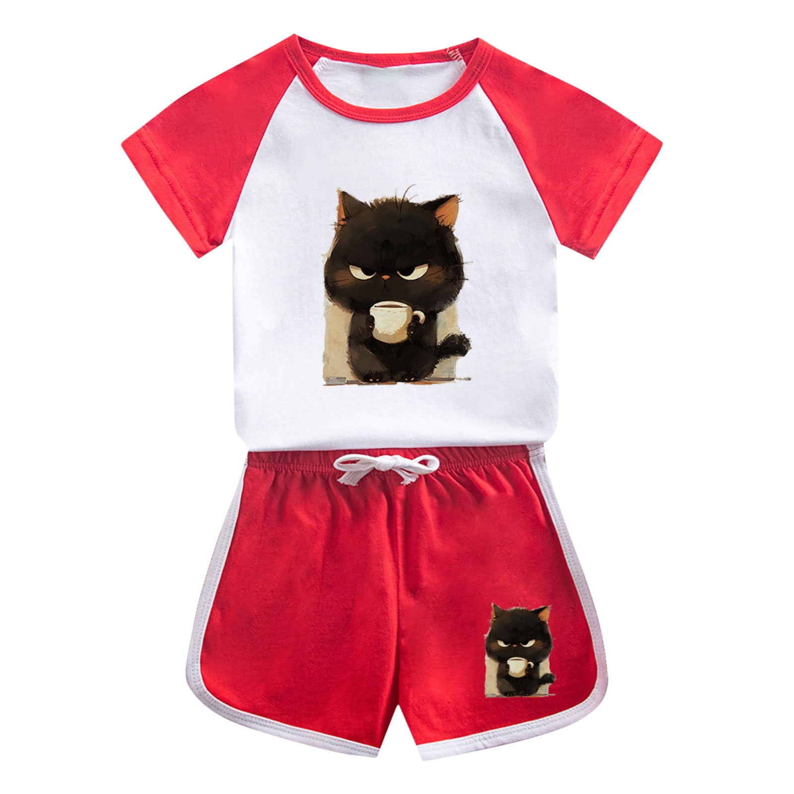 Babcutegg Toddler Girls Shirt and Short Set Graphic Pattern Short ...