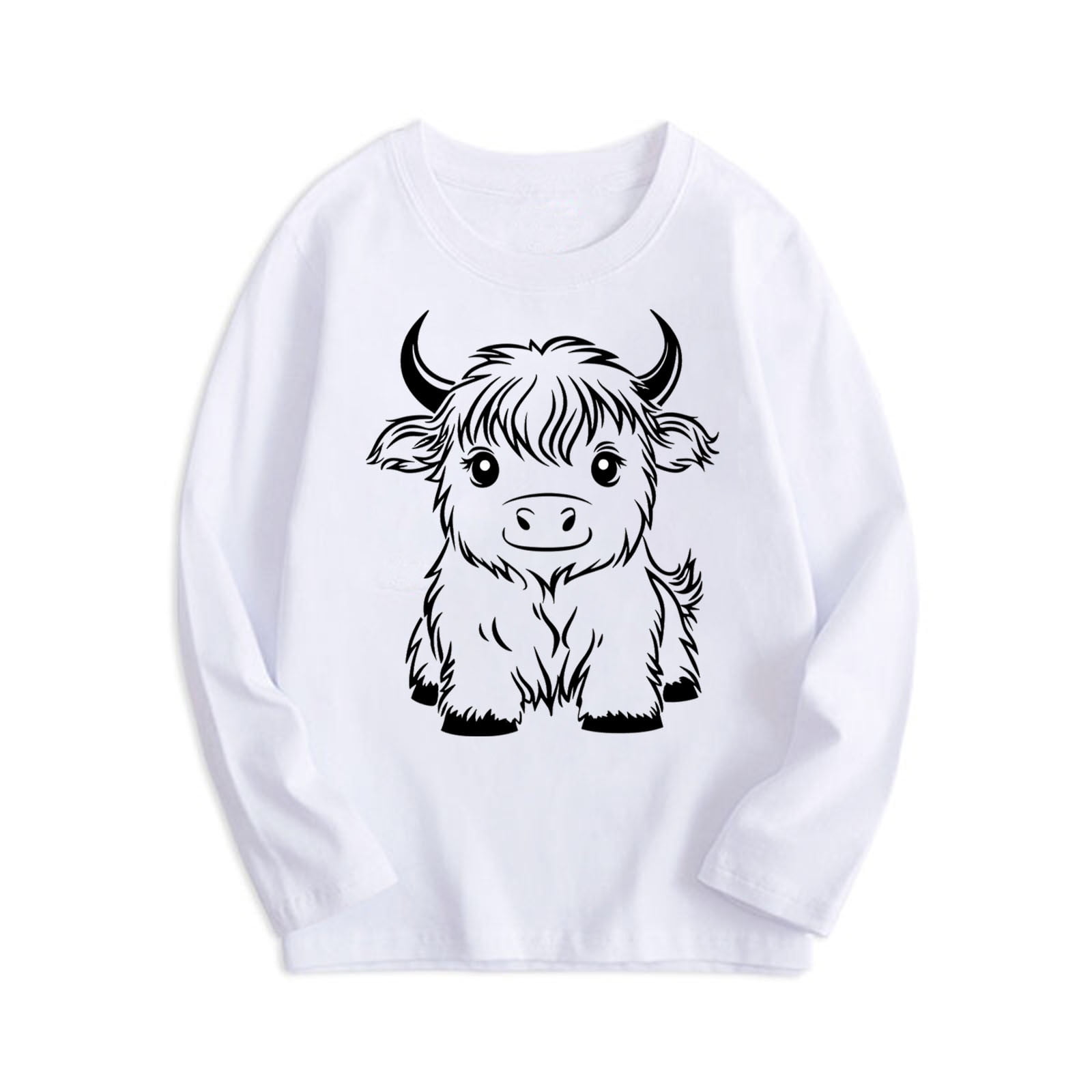 Babcutegg Toddler Girls Shirts Long Sleeve Polyester&Spandex Graphic ...