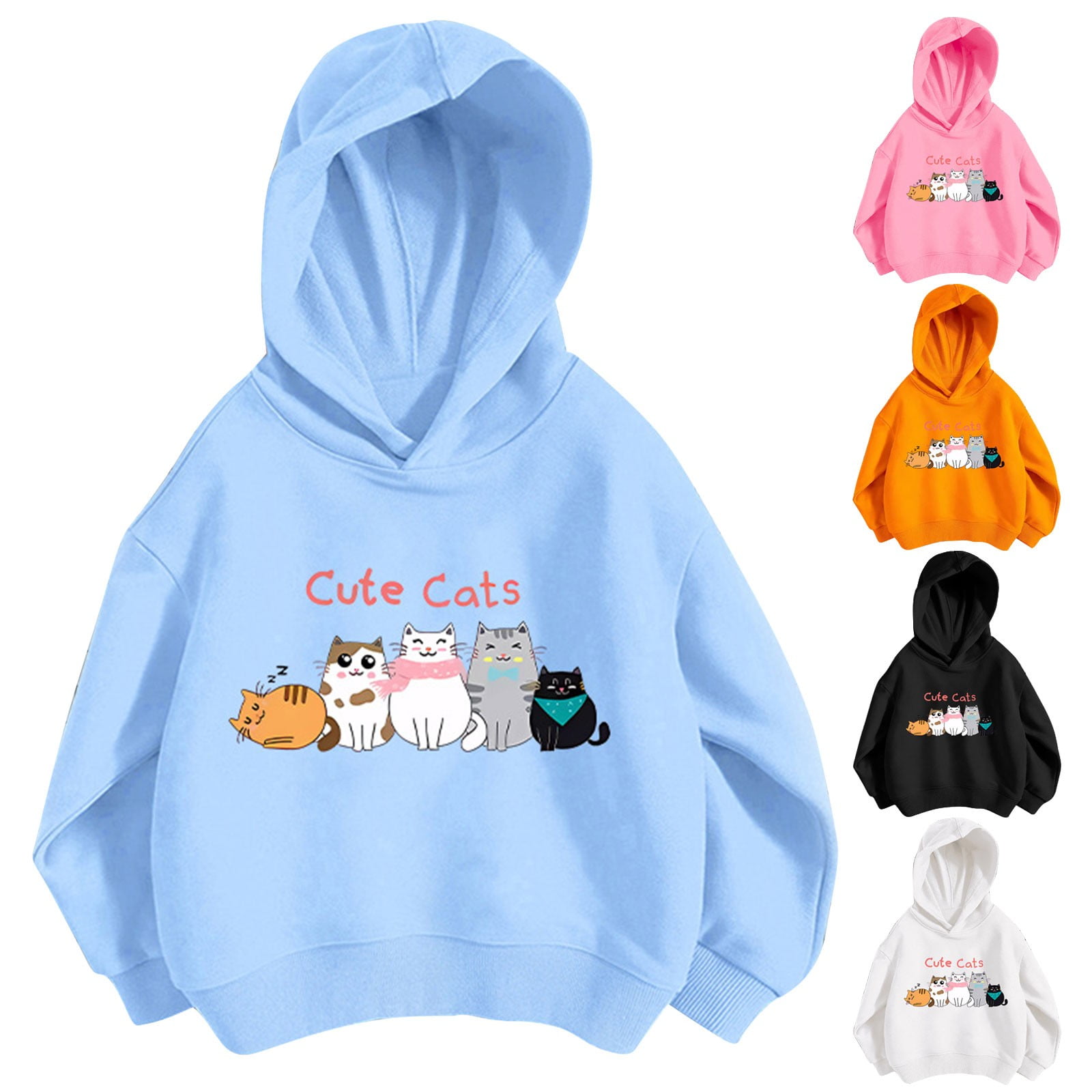 Babcutegg Toddler Girls Sweatshirts Graphic Pattern Hooded Long Sleeve ...