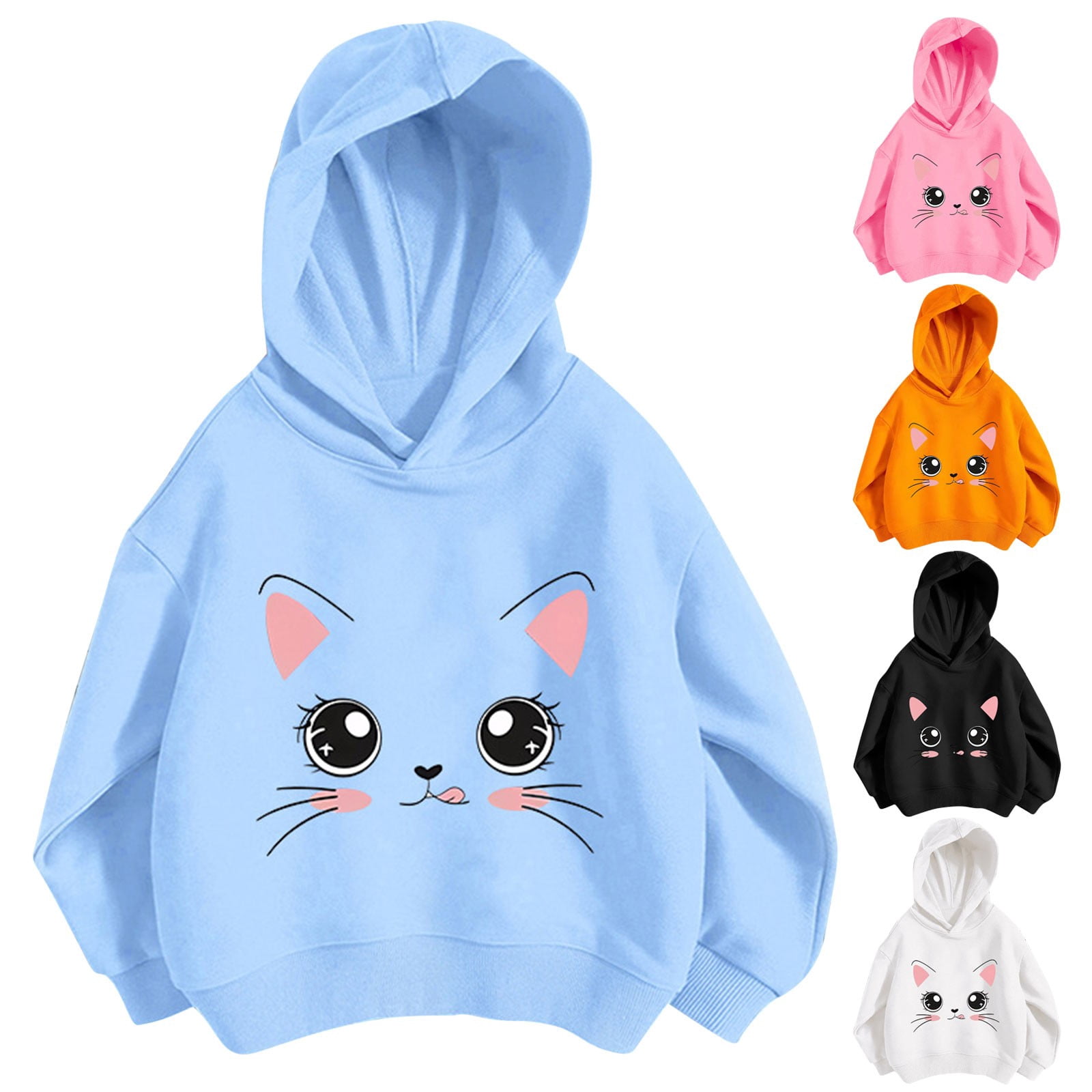 Babcutegg Toddler Girls Sweatshirts Graphic Pattern Hooded Long Sleeve ...