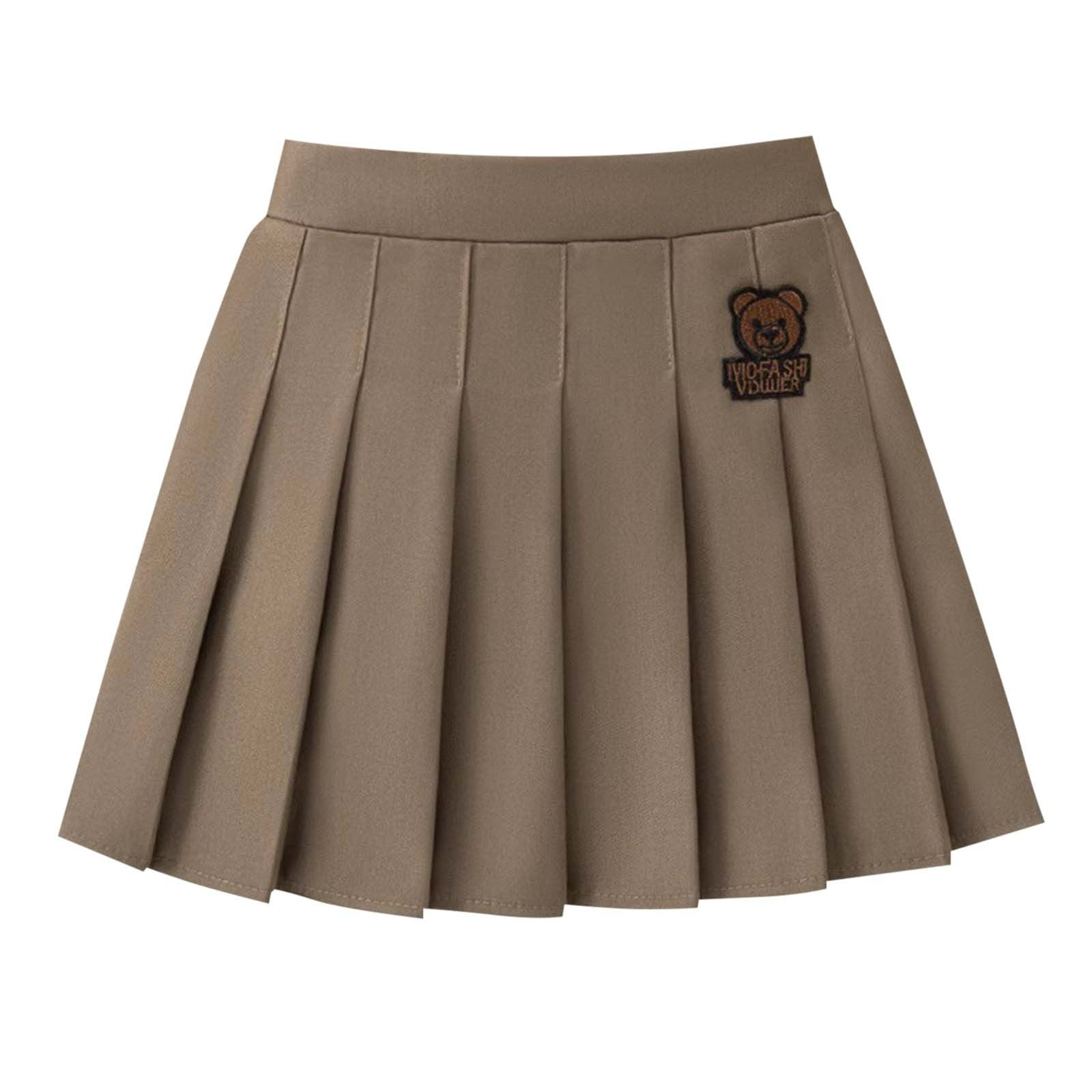 Babcutegg Toddler Girls Uniform Skirts High Waist Campus style Back to ...