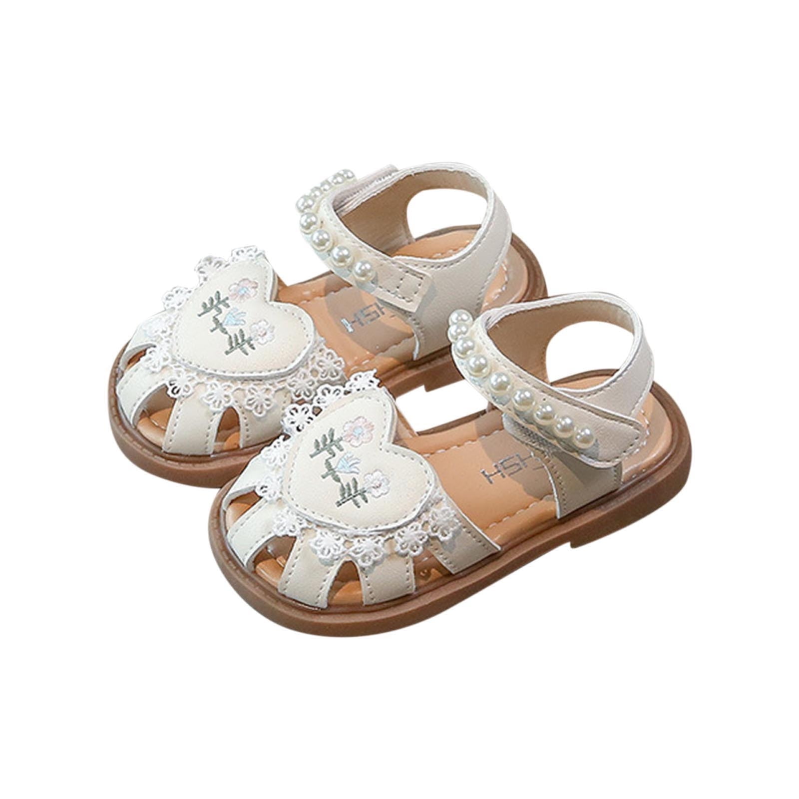 Babcutegg Toddlers Sandals, Open Toe Soft Bottom Shoes for Kids White 3 ...