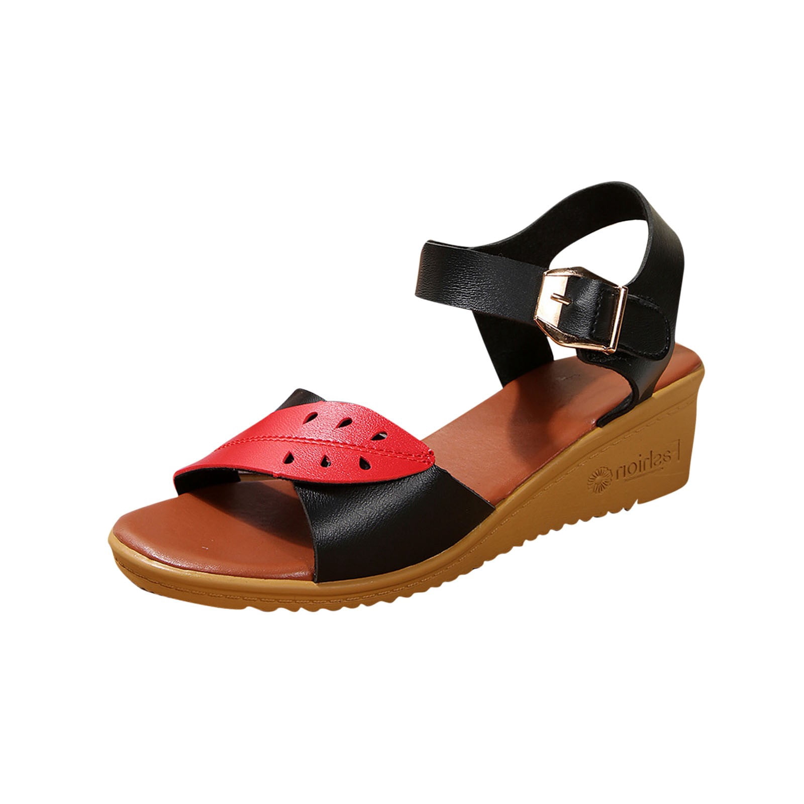 Babcutegg Womens Fish Mouth Sandals Stylish Thick Bottom Wedge Bottom ...