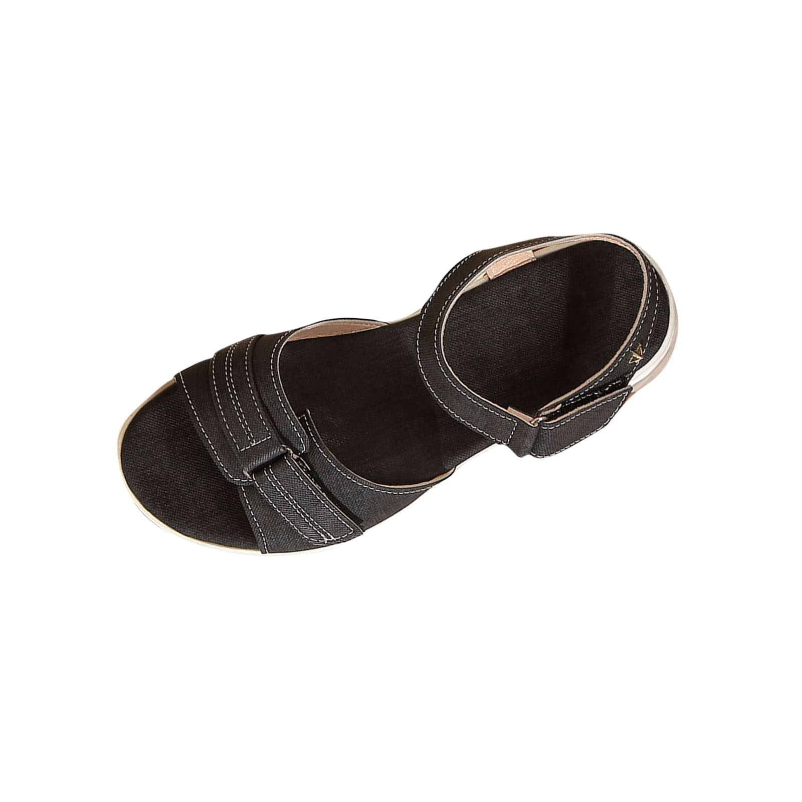 Babcutegg Womens Fish Mouth Sandals Wedge Bottom Soild Color Stylish ...