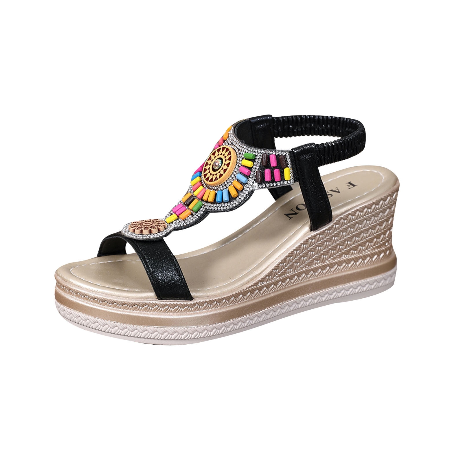 Babcutegg Womens Fish Mouth Sandals Wedge Bottom Stylish Thick Bottom ...