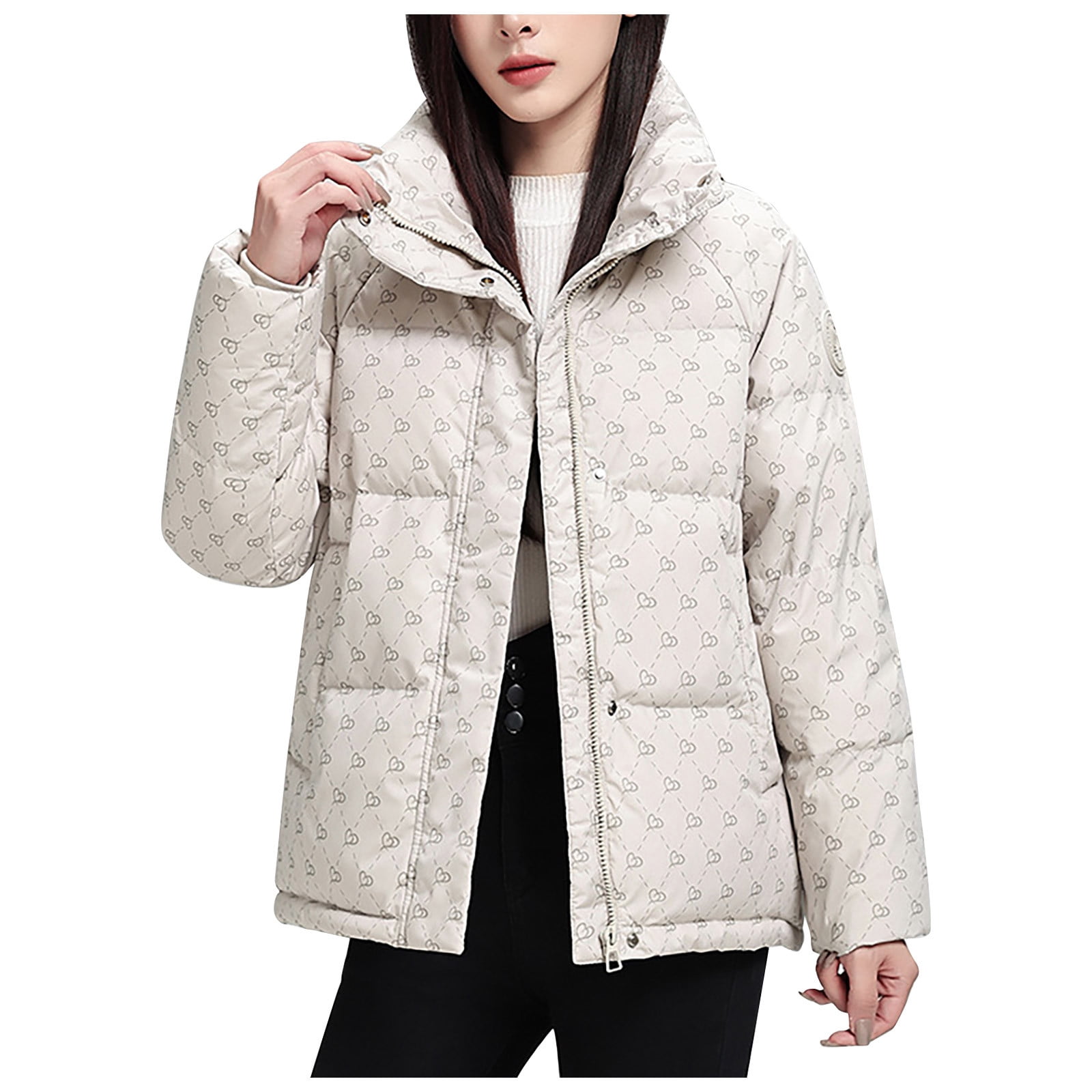 Babcutegg Womens Jackets Long Sleeve Side Pockets Fleece Linked Hooded ...
