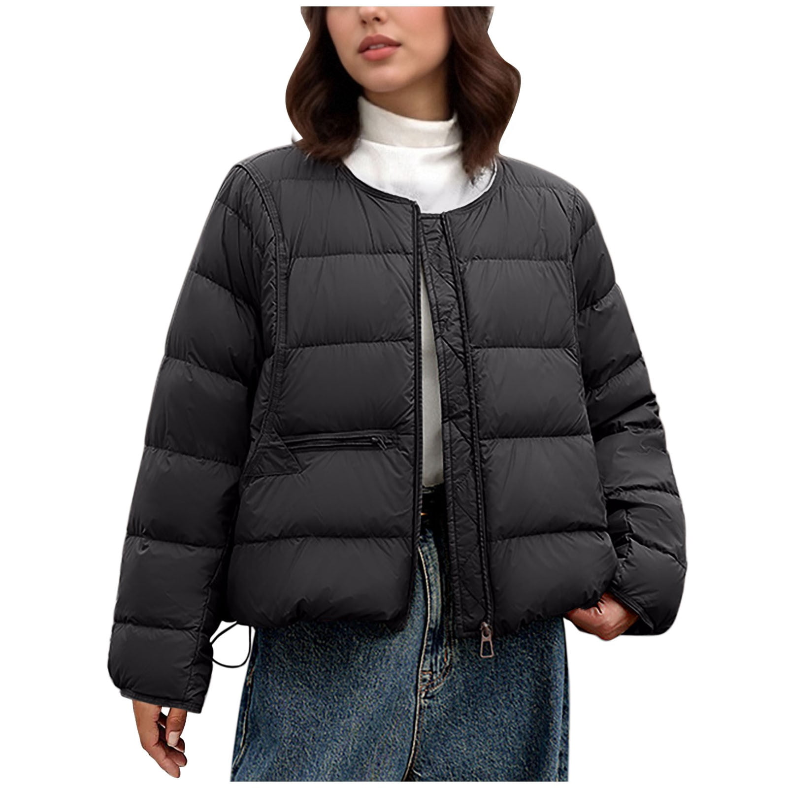 Babcutegg Womens Puffer Jackets Warm Hooded Fleece Linked Fall and ...