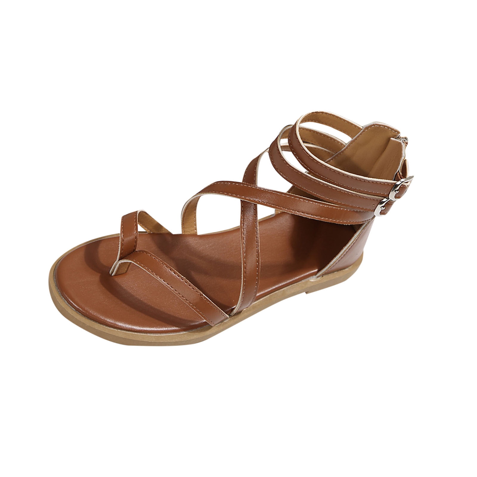 Babcutegg Womens Round Head Sandals, Open Toe Soild Color Summer ...