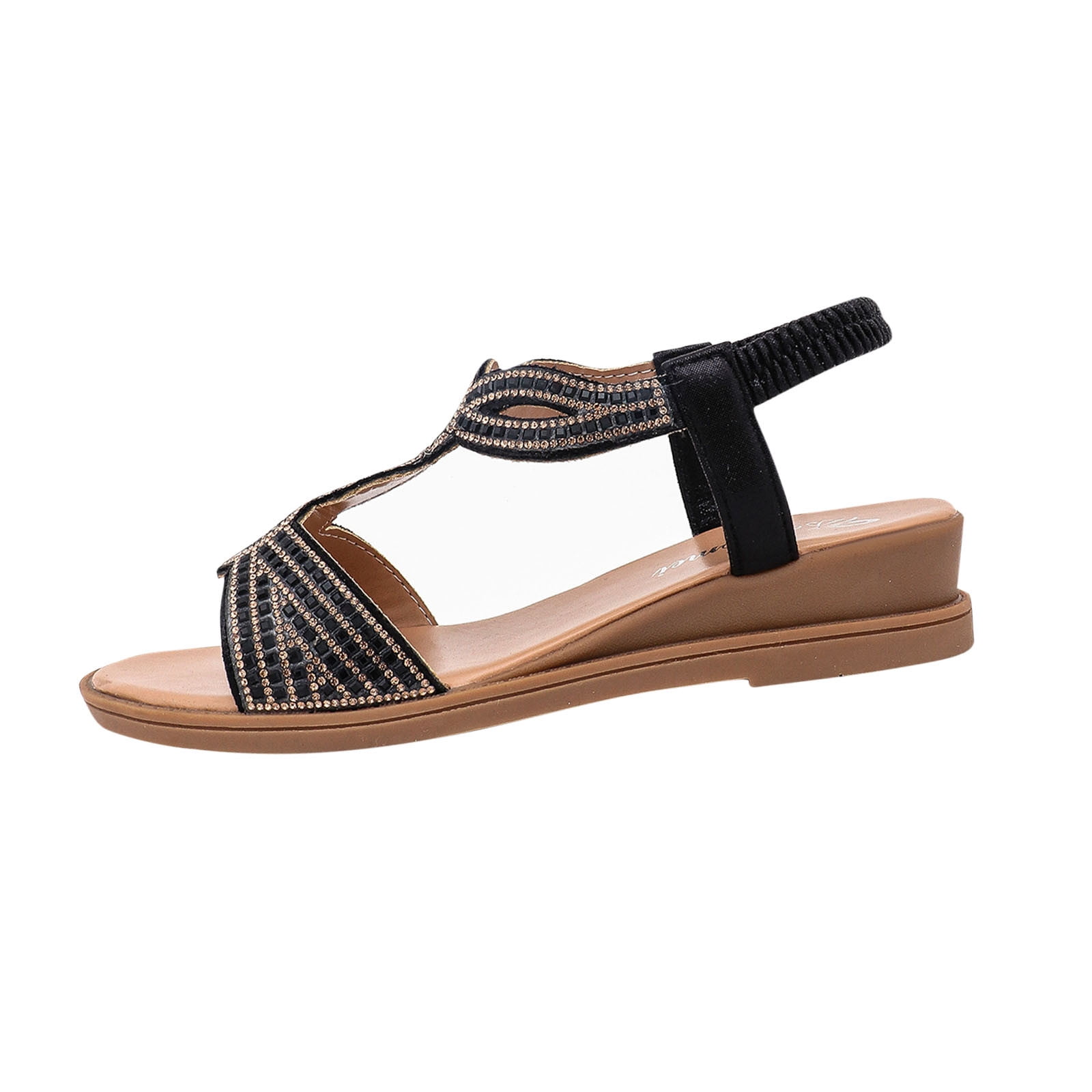 Babcutegg Womens Sandals Soild Color Stylish Thick Bottom Flat Soft ...