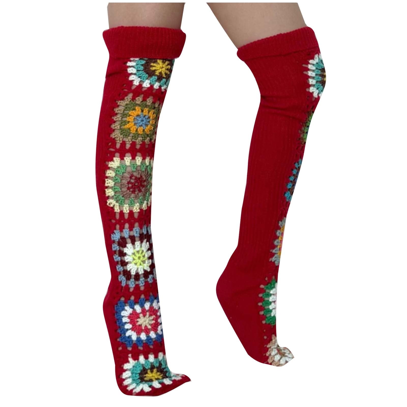 Babcutegg Womens Socks Tight Fitting Graphic Pattern Keep Warm Long ...