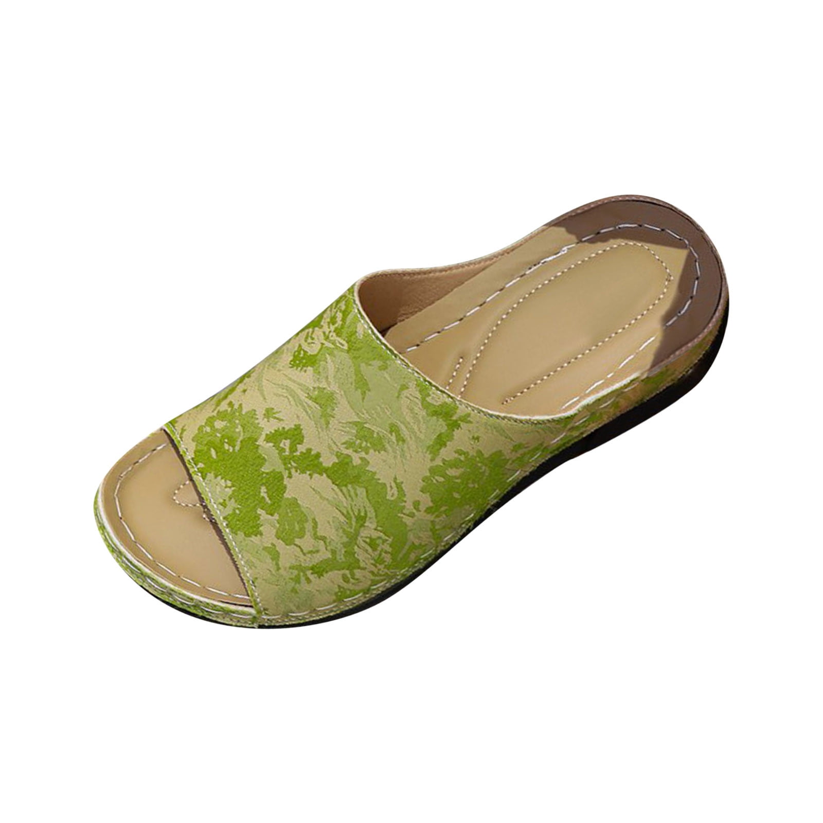 Babcutegg Womens Summer Slippers Beach Wear Soild Color Open Toe ...