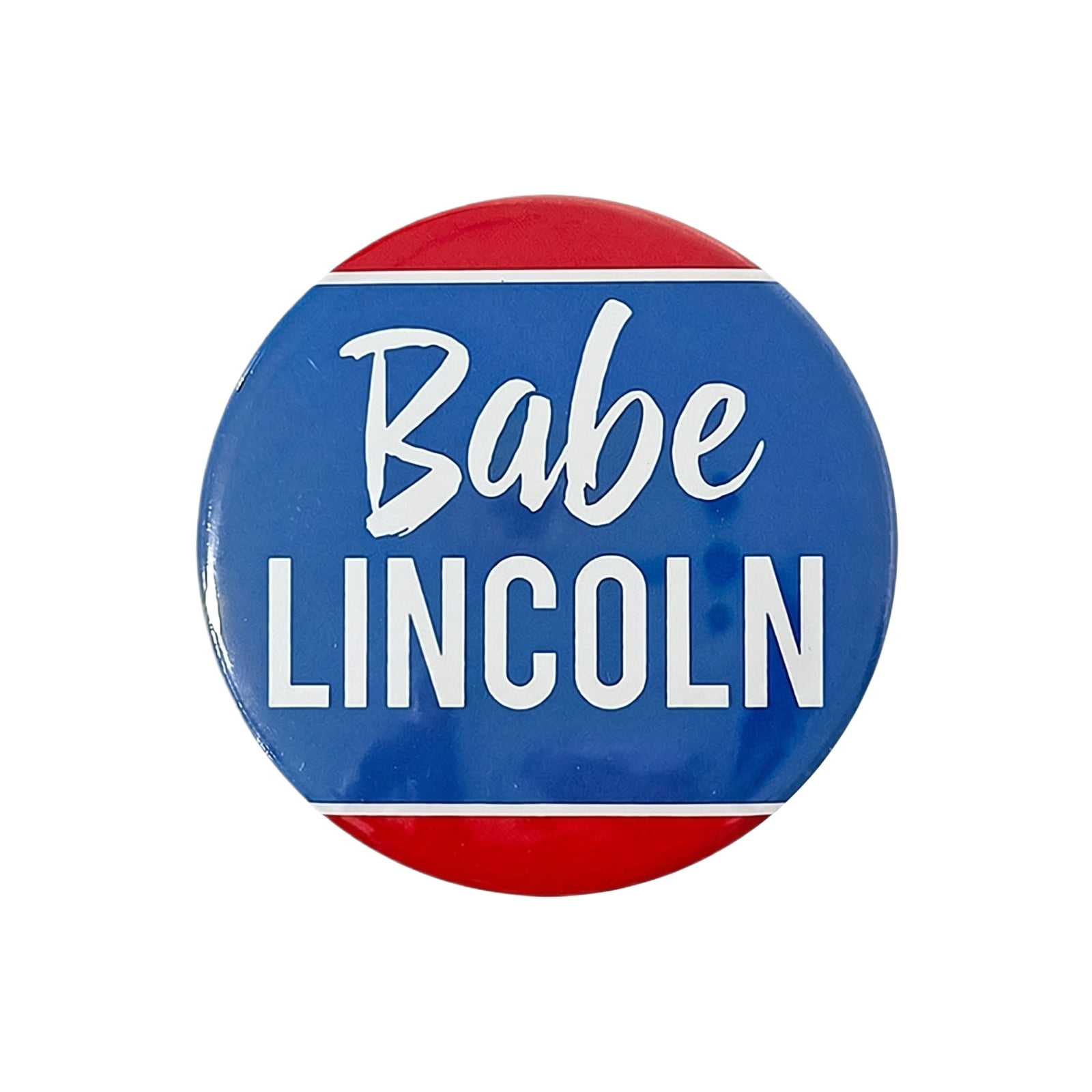 Babe LINCOLN Independence Day Button Pin, 58mm Funny Patriotic Tinplate ...