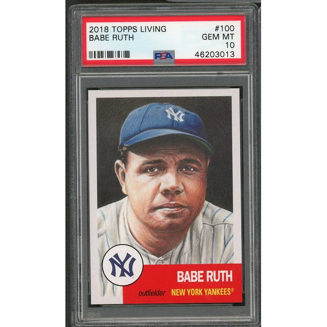 Babe Ruth 2018 Topps Living Baseball Card #100 Graded PSA 10 GEM MINT ...