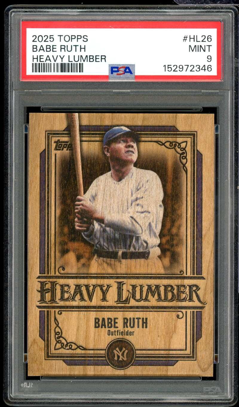 Babe Ruth Card 2025 Topps Heavy Lumber #HL26 PSA 9 - Walmart.com