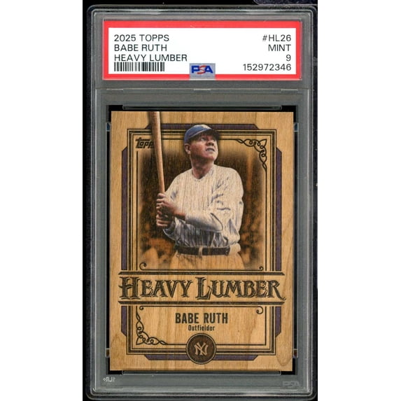 Babe Ruth Card 2025 Topps Heavy Lumber #HL26 PSA 9 - Walmart.com