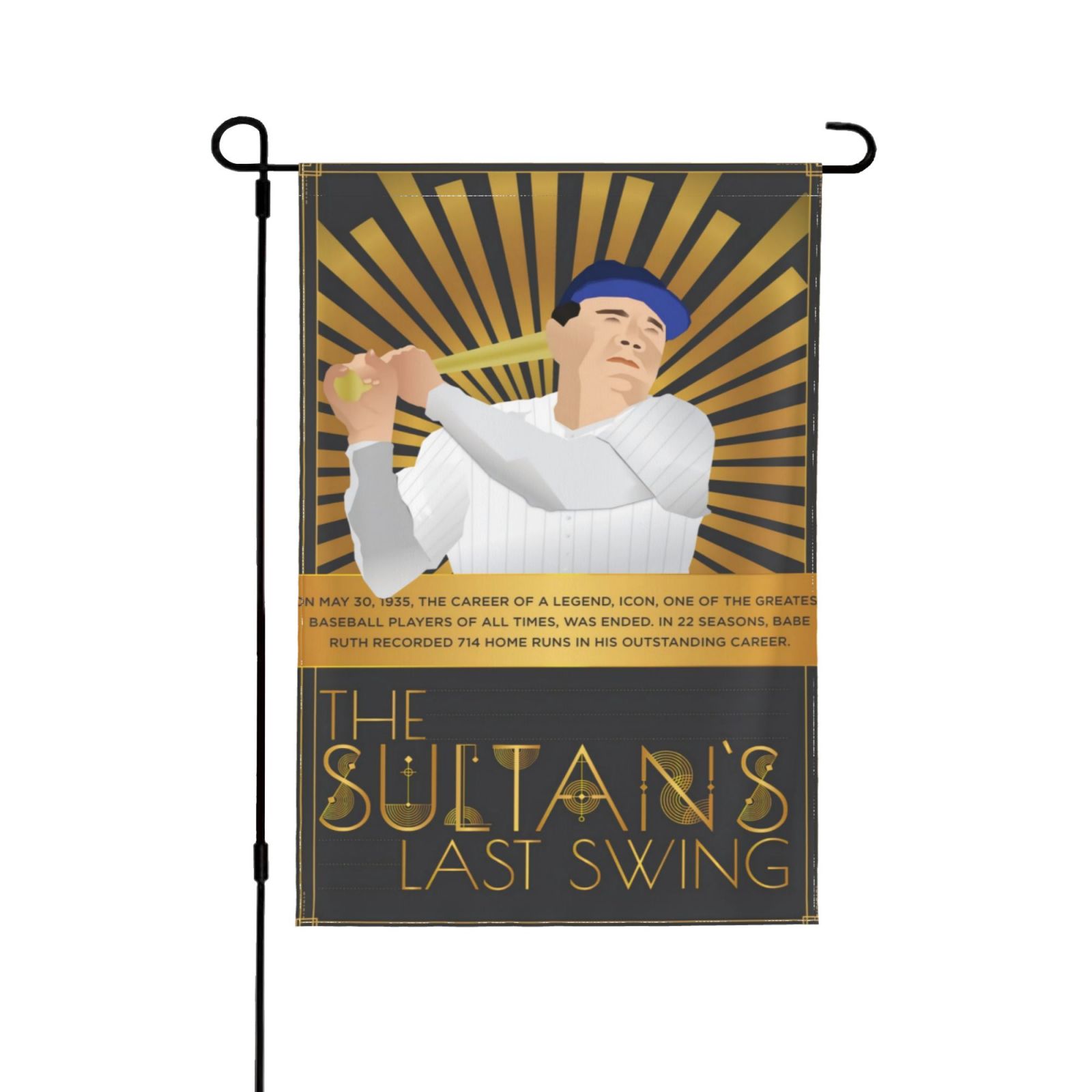 Babe Ruth Double-Sided Garden Flag 12.5"x18"/28"x40" Baseball Team ...