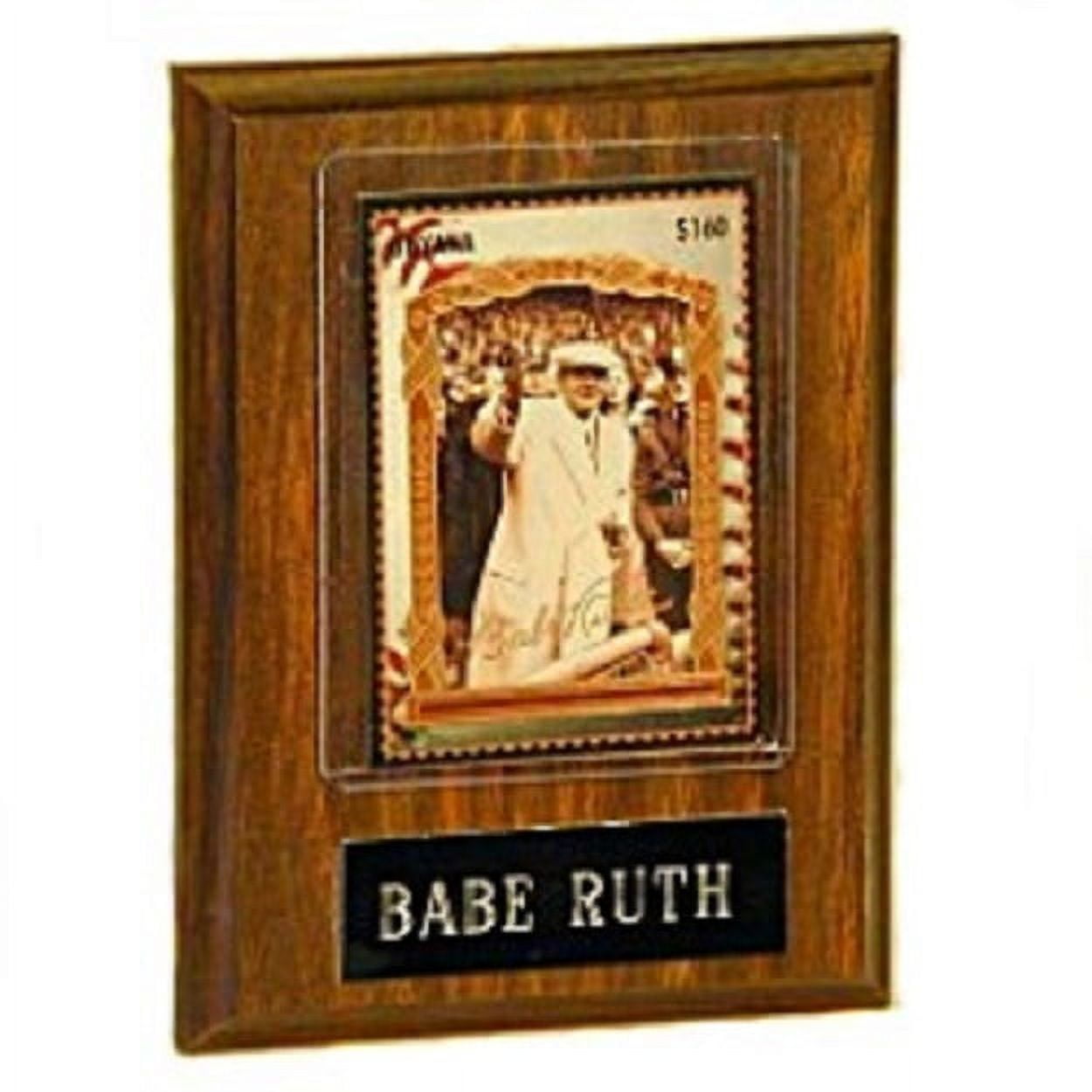 Babe Ruth Engraved Hardwood Plaque And Baseball Card - Walmart.com