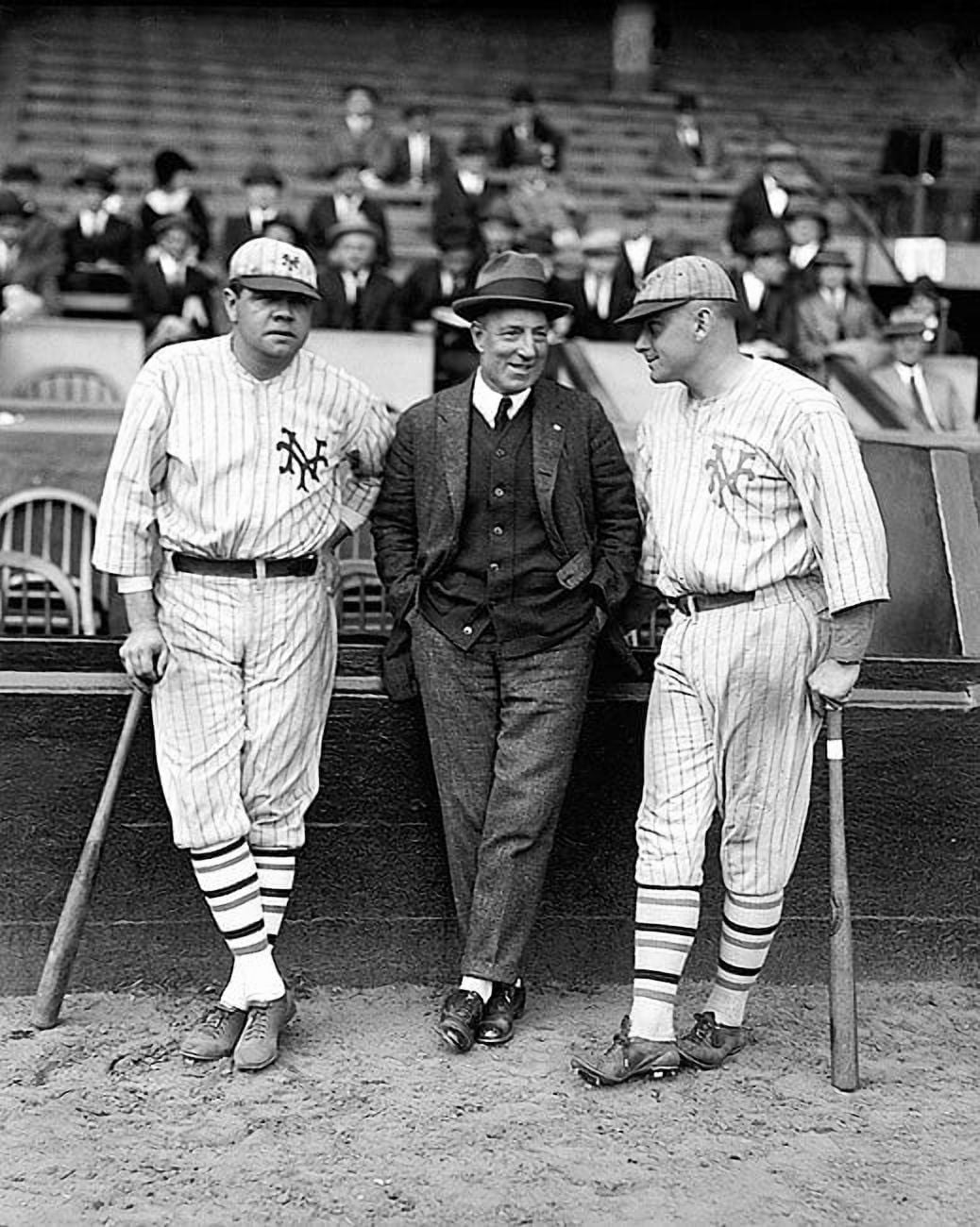 Babe Ruth, Jack Bentley & Jack Dunn - 24x36 Inch Laminated Poster ...