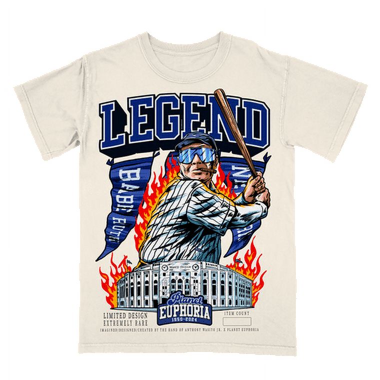 Babe Ruth Tee T Shirt Unisex, Color: Ash Grey, Size: 2XL - Walmart.com