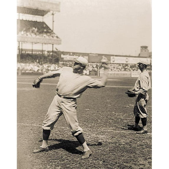 Babe Ruth Throwing Baseball N.Y. Yankees Style - A - 20x30 Inch ...