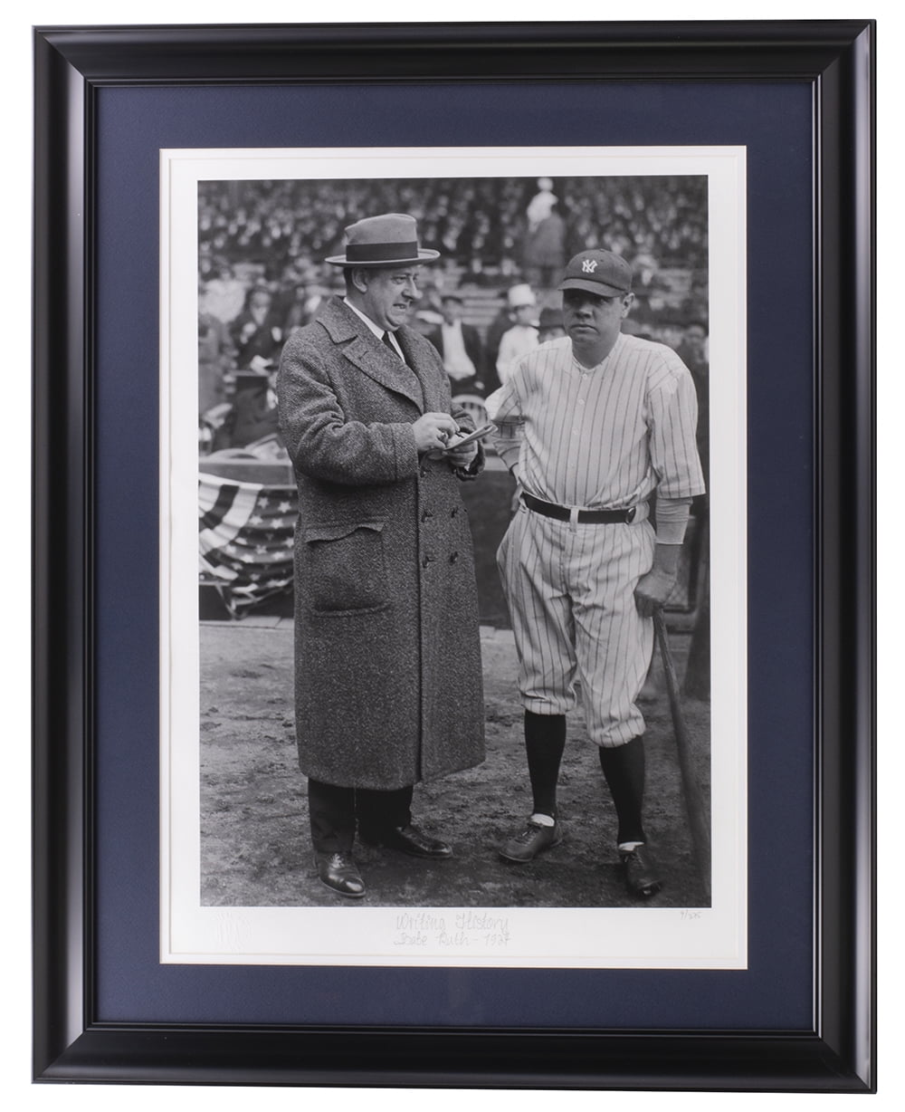 Babe Ruth Framed 17x22 NY Yankees Writing History Historical Archive ...