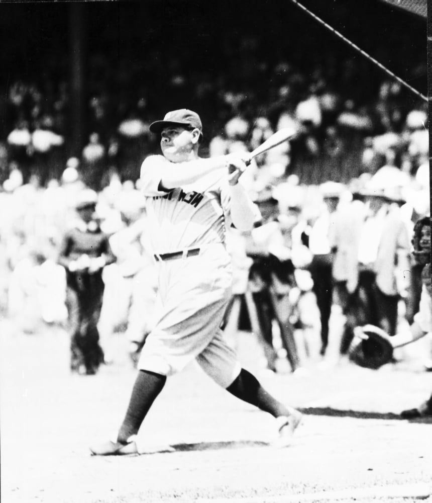 Babe Ruth playing baseball Photo Print (24 x 30) - Walmart.com