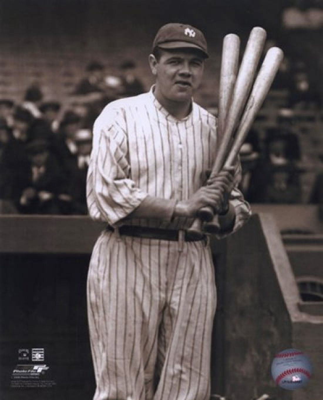 Babe Ruth - with 3 bats Sports Photo - Walmart.com