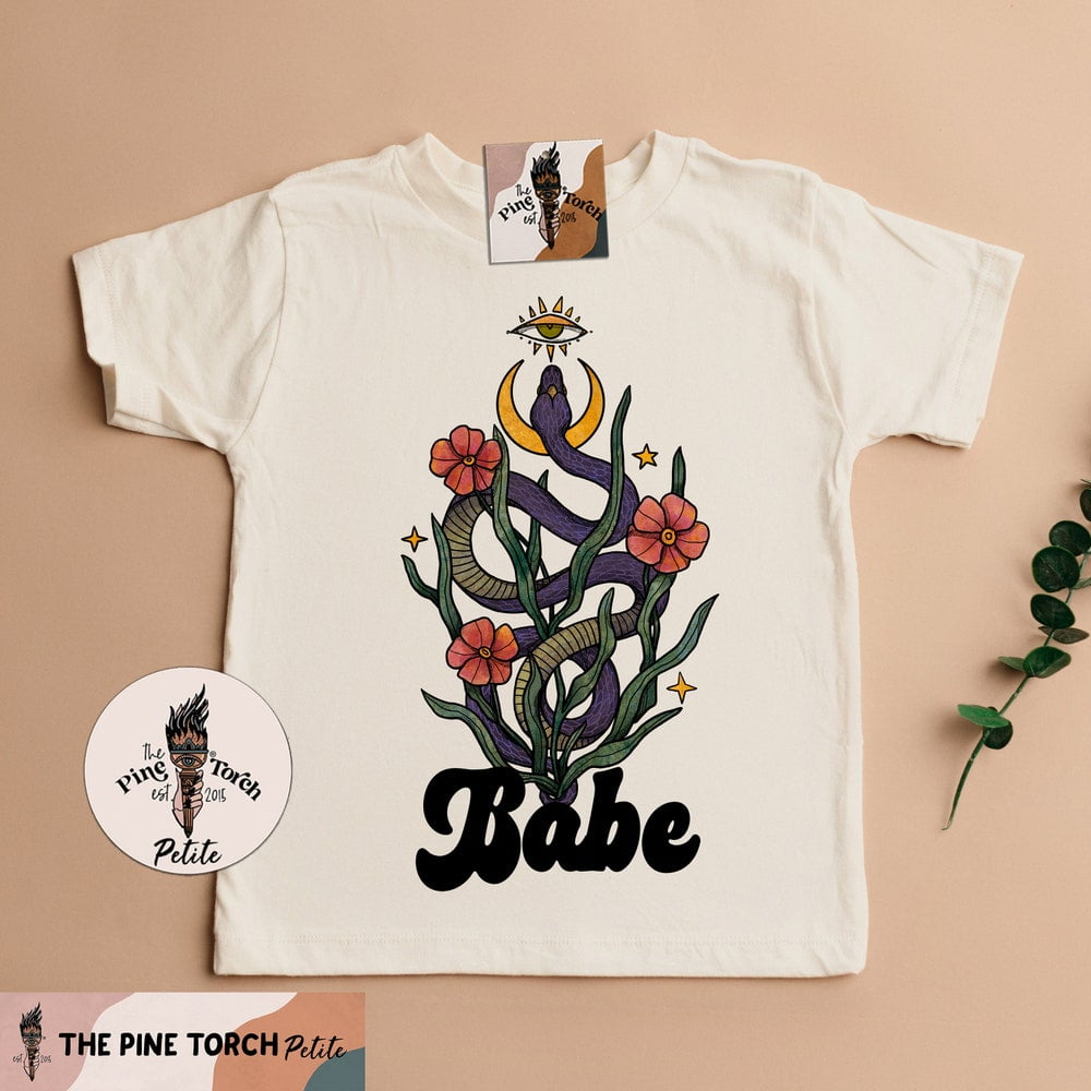 Babe Witchy Snake Kids Tee, Mystical Snake Tee, Little Snake Big Sister ...