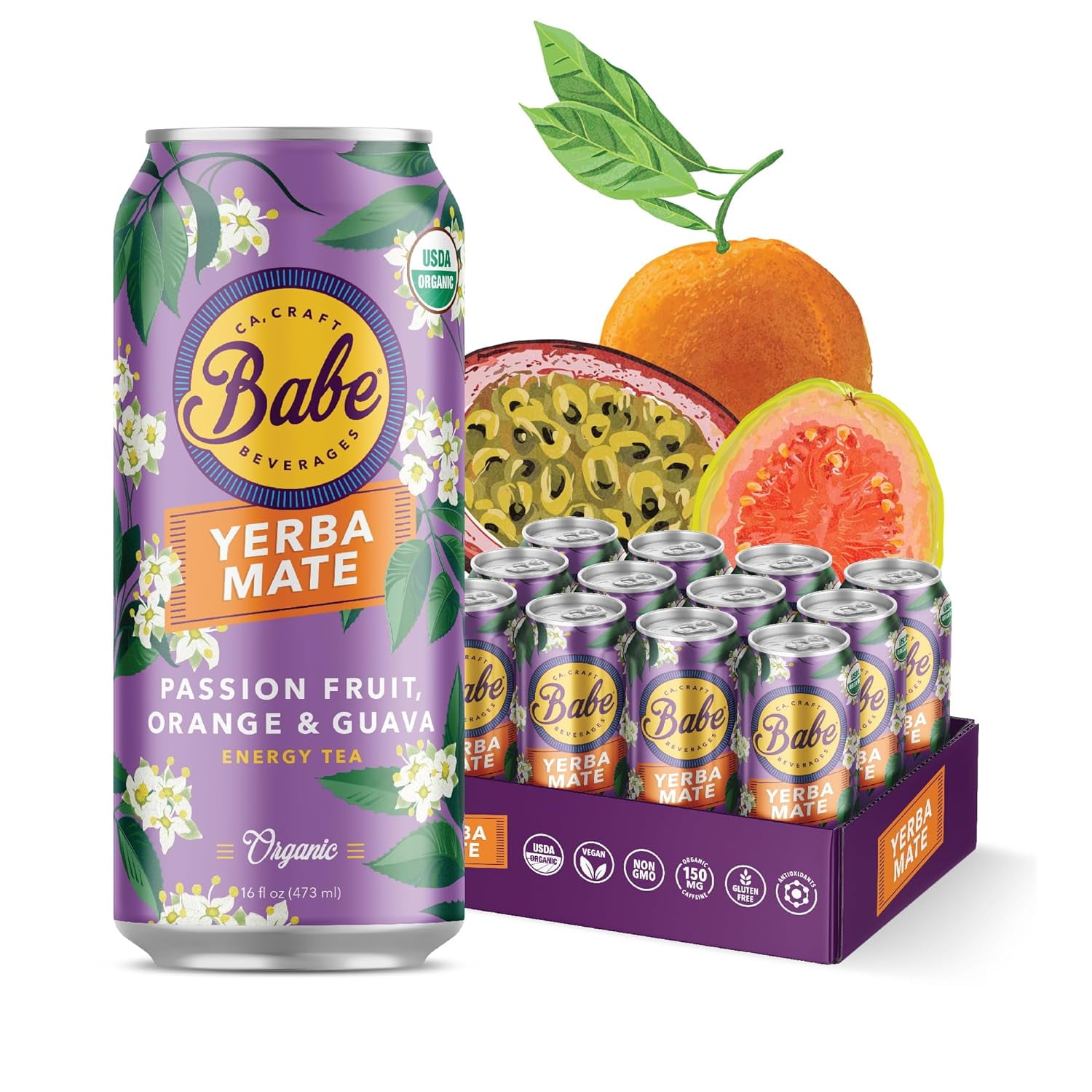 Babe Yerba Mate, Natural Energy Drink Alternative, Organic Passion ...