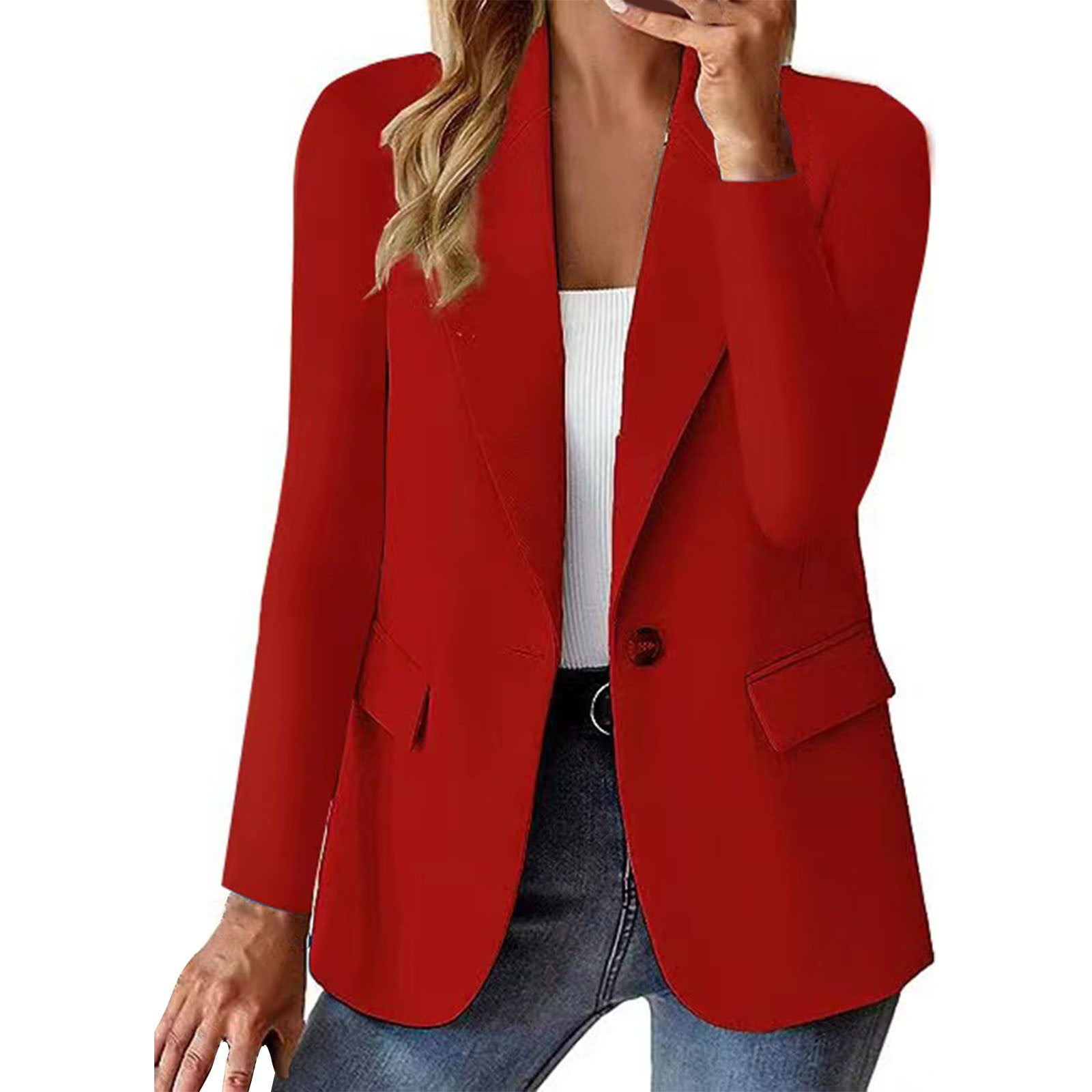 Baberdicy Blazer Jackets for Women, Women's Autumn and Winter Long ...