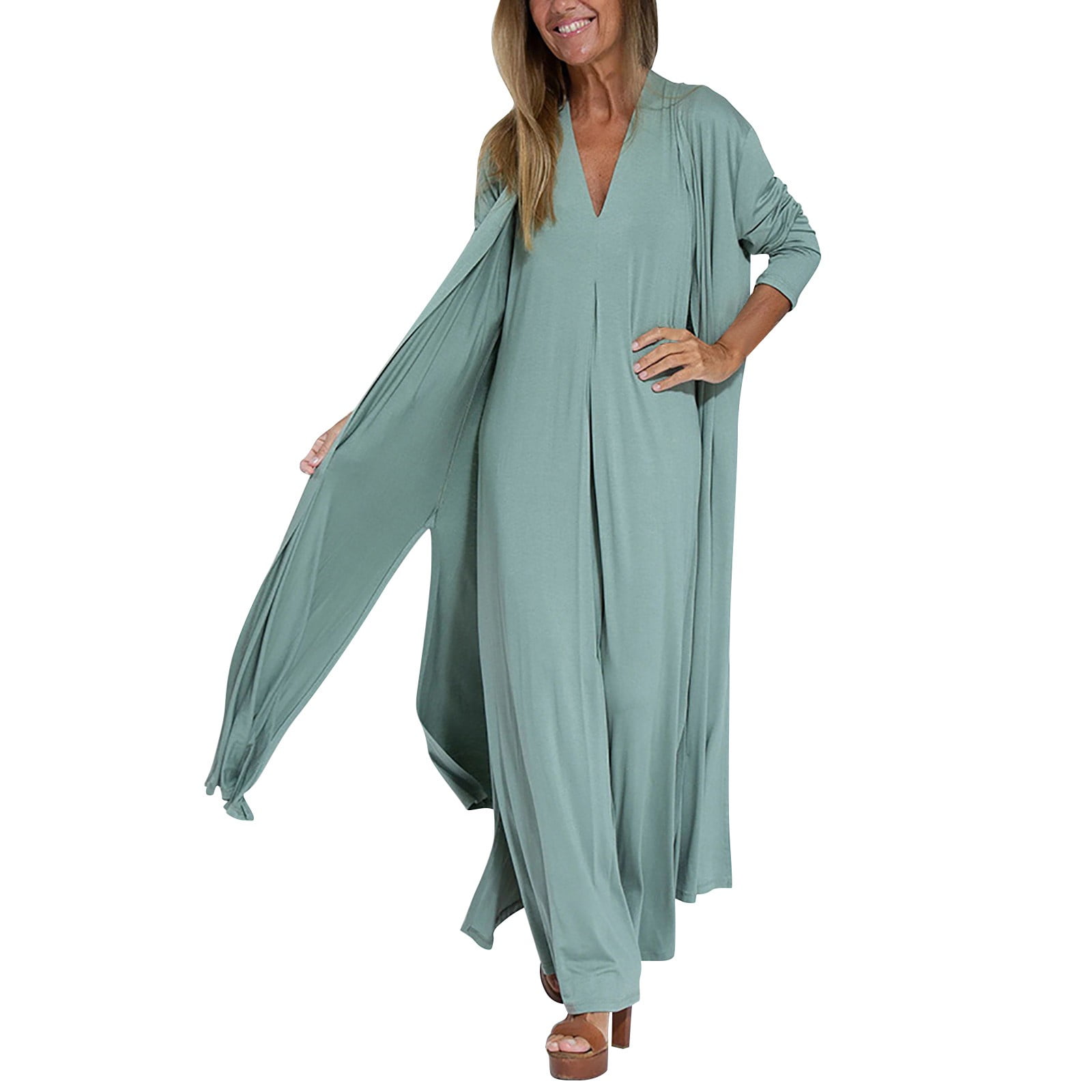 Baberdicy Cardigan Sweater Women's Summer Casual Solid Color Long ...