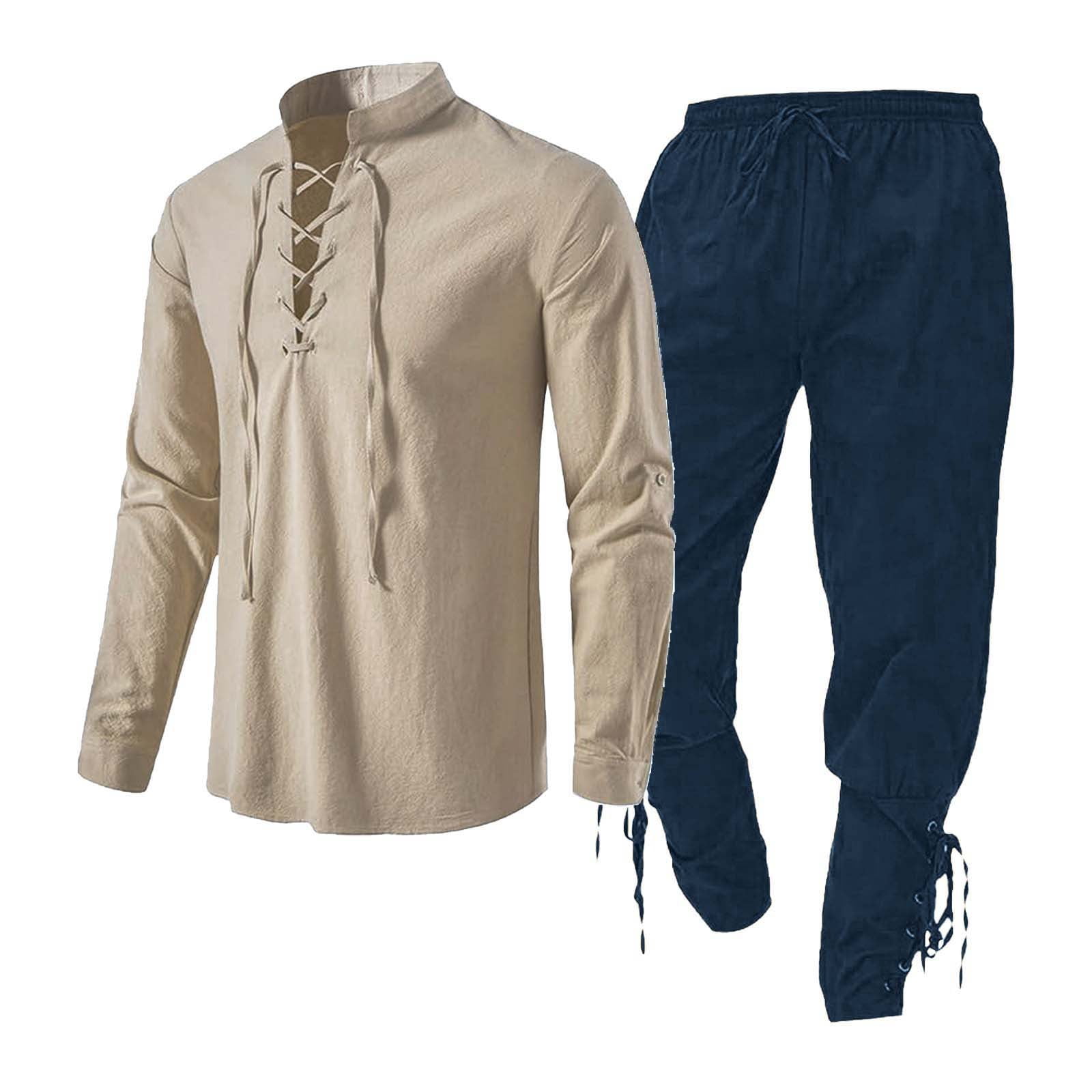 Baberdicy Clearance Medieval Men's Clothing Set Men's Clothing Set with ...