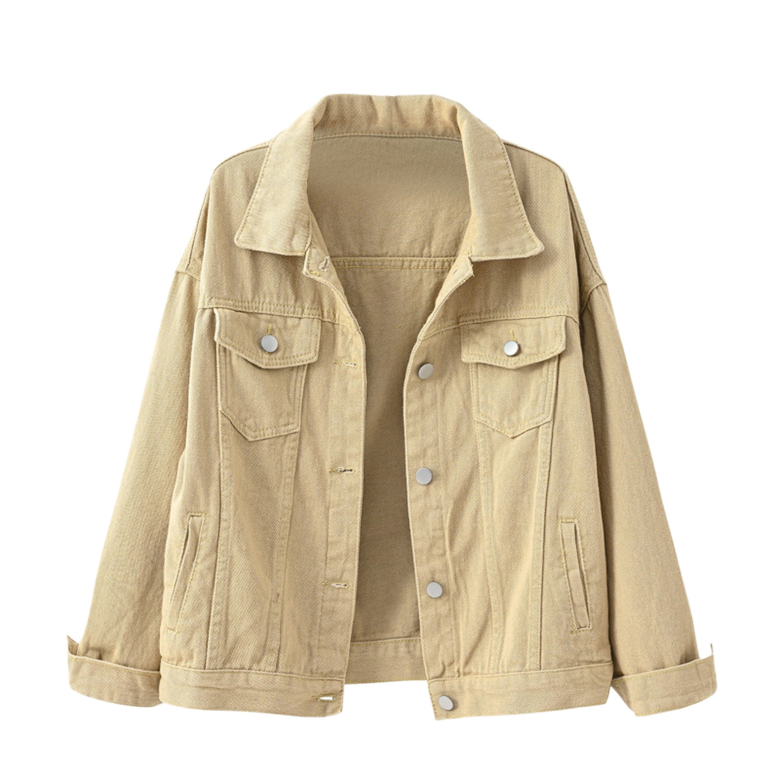 Baberdicy Denim Jacket for Women, Womens Candy Color Denim Jacket ...