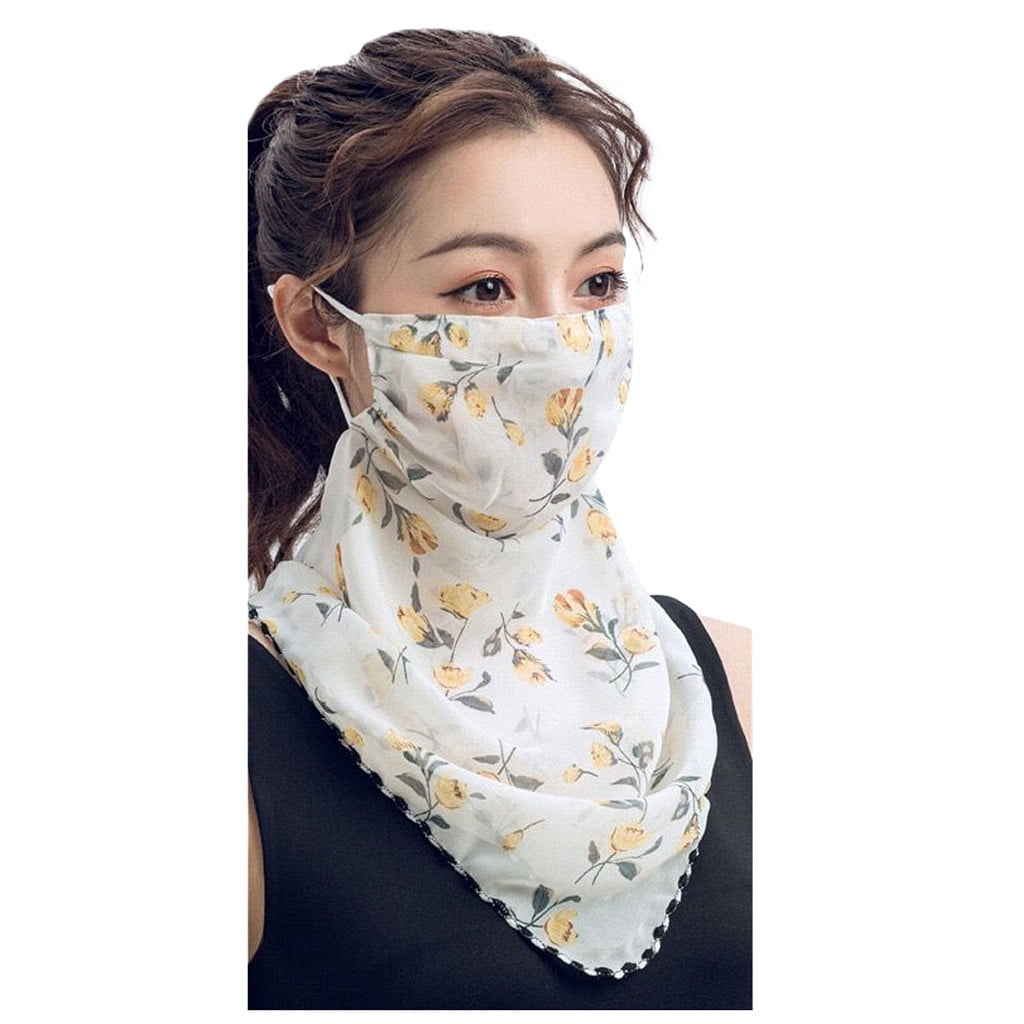 Baberdicy Face Mask Reusable Clearance！Women Scarf Print Neck Sun Scarf ...