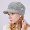 Baberdicy Fleece Lined Beret with Brim, Winter Baseball Cap Style ...