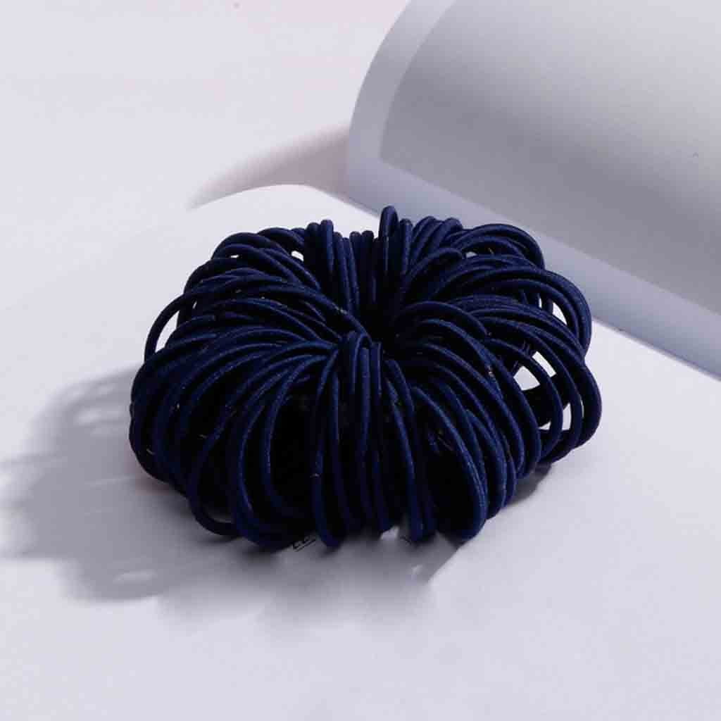 Baberdicy Girls' Hair Elastics - 100-Pack Non-Slip - Soft Nylon Bands ...