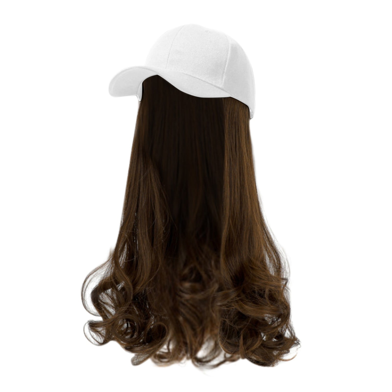 Baberdicy Hat Baseball Cap with Hair Extensions Synthetic Hair Wig ...