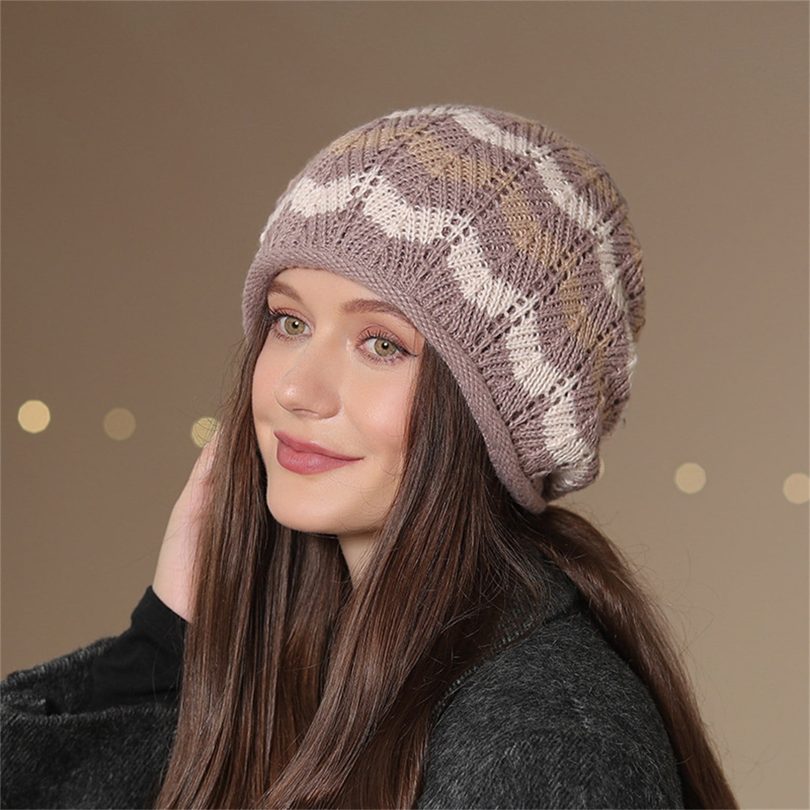 Baberdicy Hat Big Deal Slouchy Hat for Women Winter Warm Chunky Soft ...