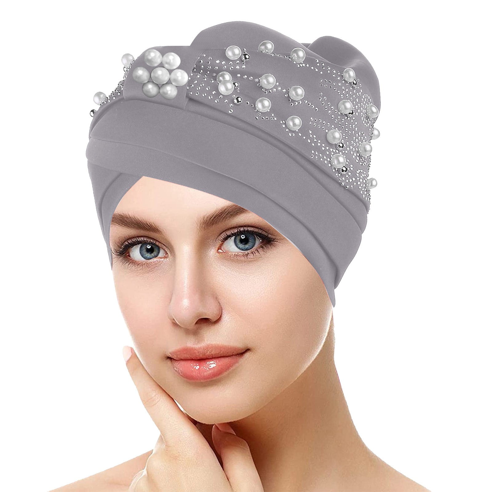 Baberdicy Hat Big Deal Womens Fashion Solid Color Hot Diamond Pearl ...