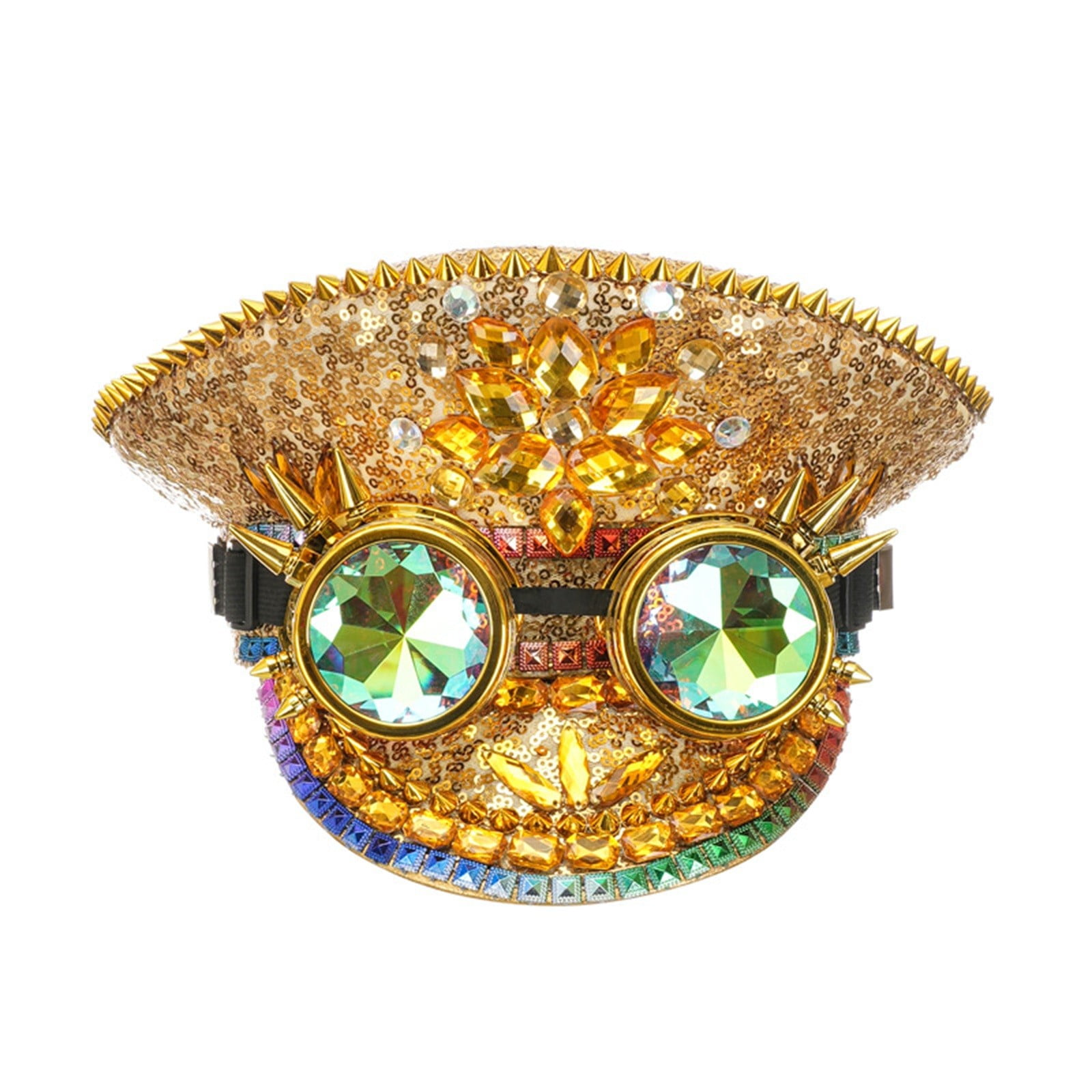 Baberdicy Hat Sequin Hats Fireman'S Day Hats Handmade Rhinestones ...