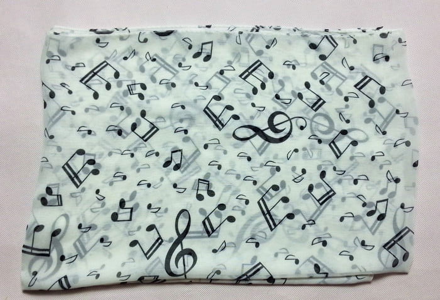 Baberdicy Musical White Scarves Women Neck Scarf Lady Muffler Chiffon ...