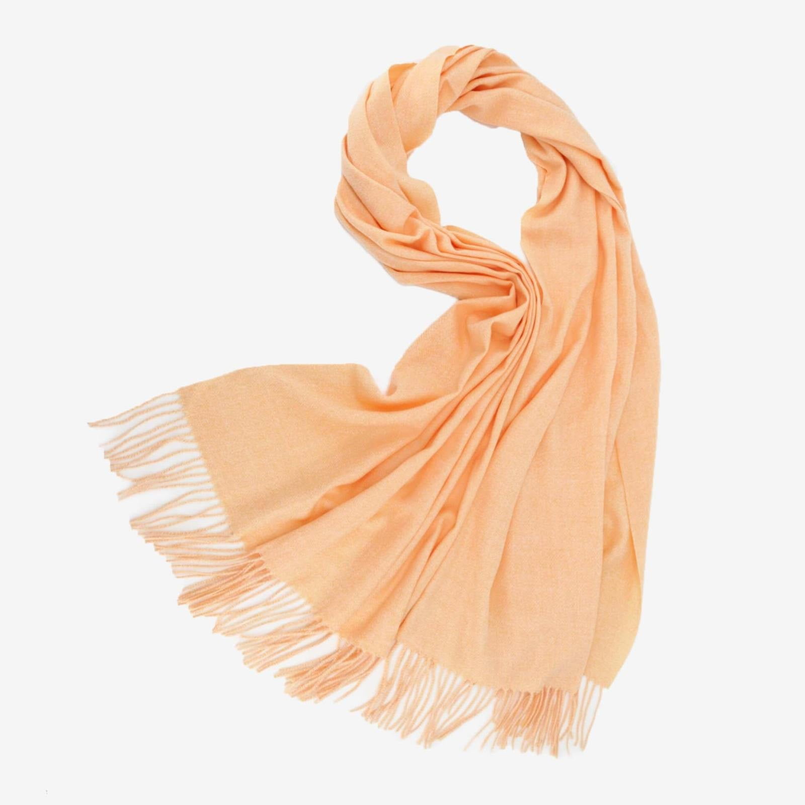 Baberdicy Pashmina Shawl - Lightweight Wool Blend - Fringe Detail Wrap ...