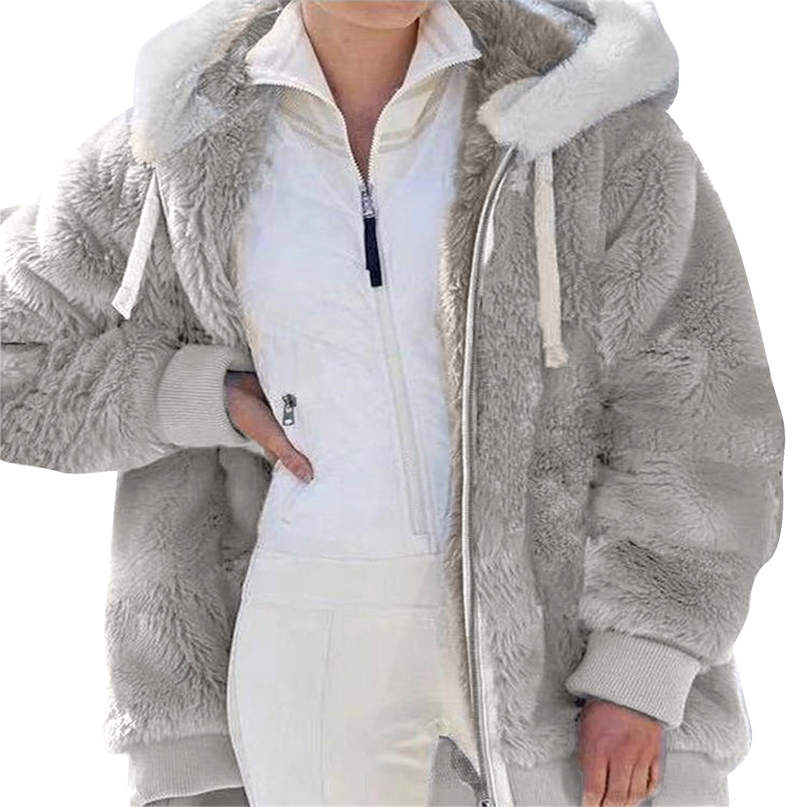 Baberdicy Plus Size Coats for Women Clearance! Women's Autumn and ...